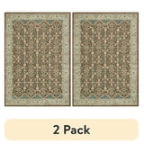 (2 pack) Mainstays Persian Medallion Loop Print Brown Blue Indoor Area ...