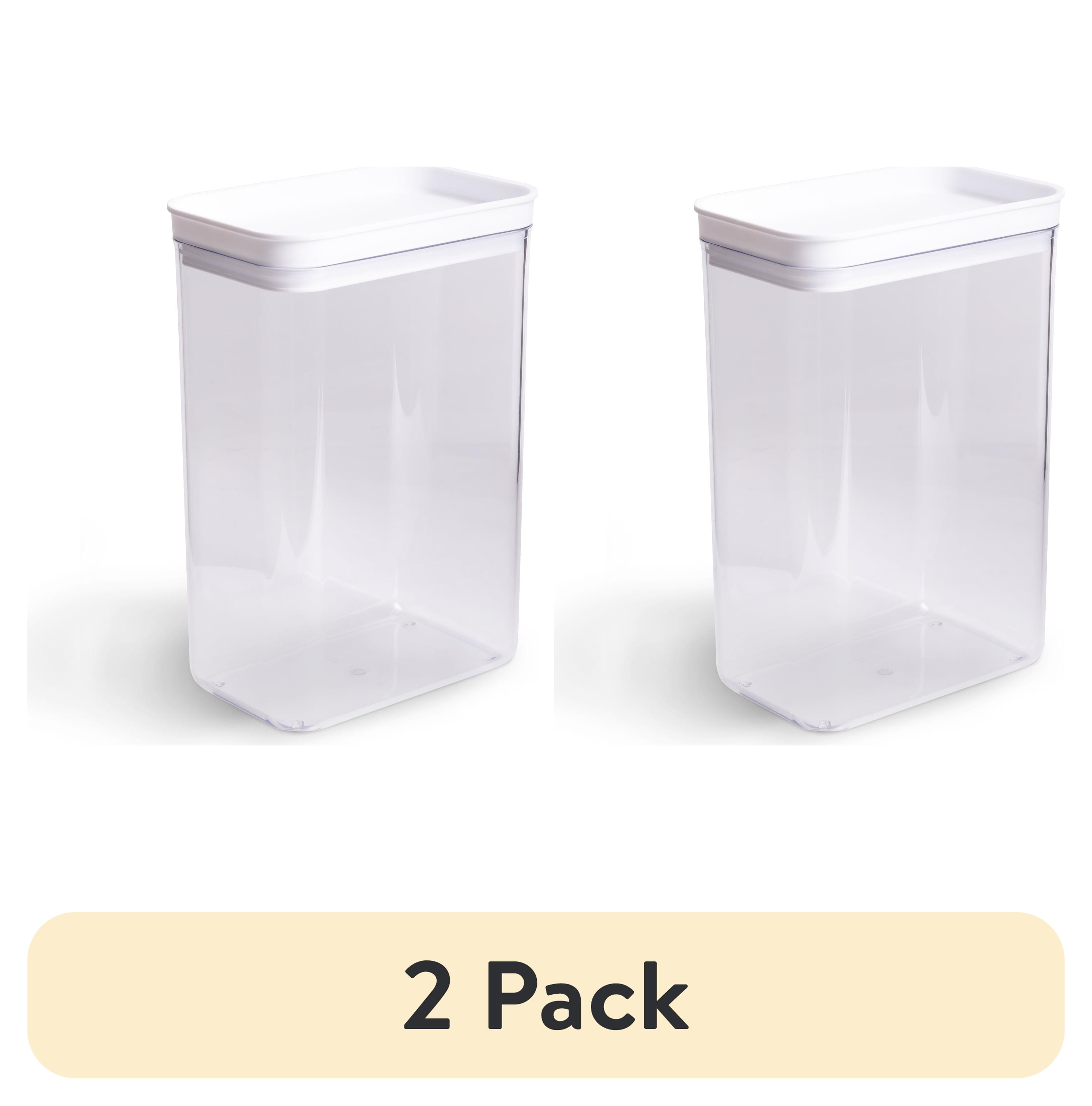 Mainstays 2 Pack Rectangular Food Storage Canister Airtight Clear ...
