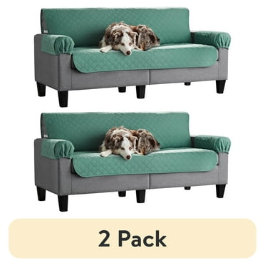 Mainstays Reversible Quilted Fabric Sofa Furniture Protector, 3-Piece ...