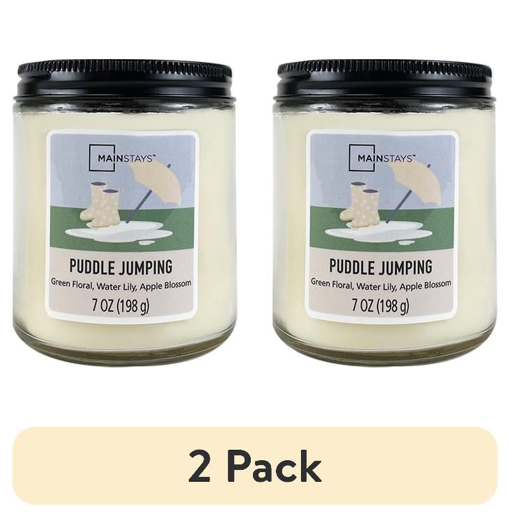 (2 pack) Mainstays Scented Candle Twist Jar, Puddle Jumping 7 oz ...