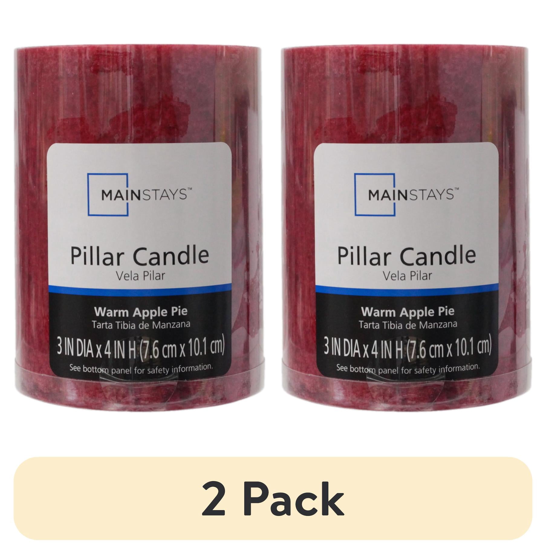 Mainstays Scented Mottled Pillar Candle - Red Apple Pie - Walmart.com
