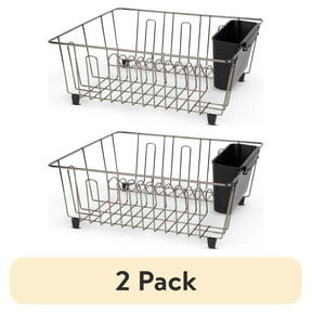 Mainstays Large Wire Dish Drying Rack and Drainer, Kitchen Countertop ...