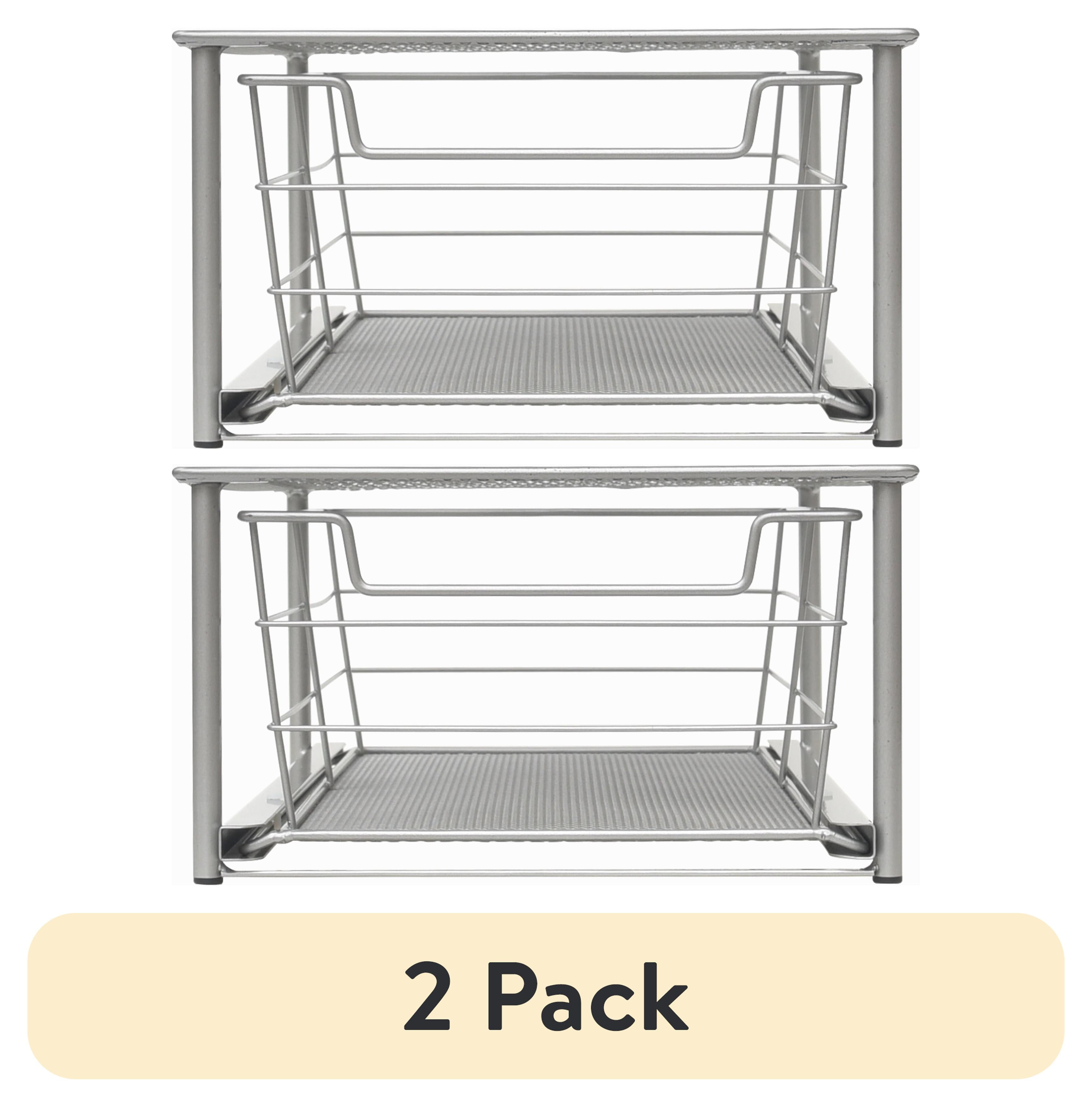 Mainstays Small Stackable Slide-Out Drawer Organizer - Bathroom Storage ...