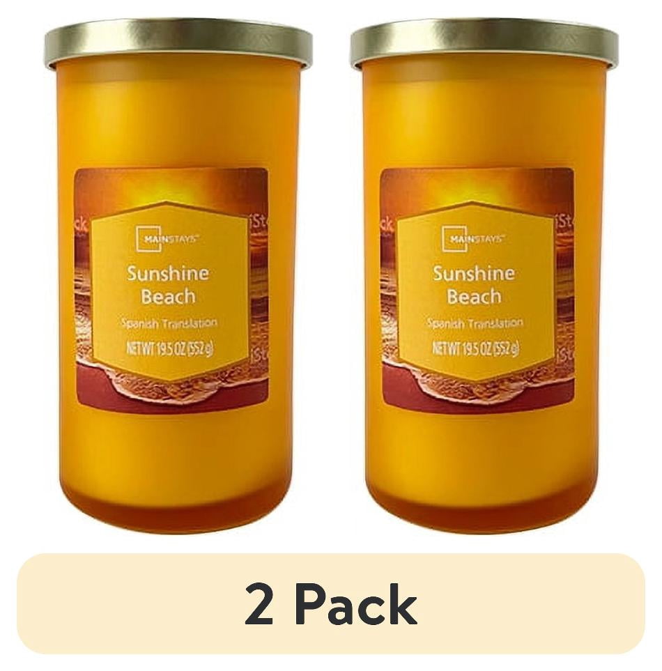 (2 pack) Mainstays Soak Up the Sun Scented Single-Wick Frosted Jar ...