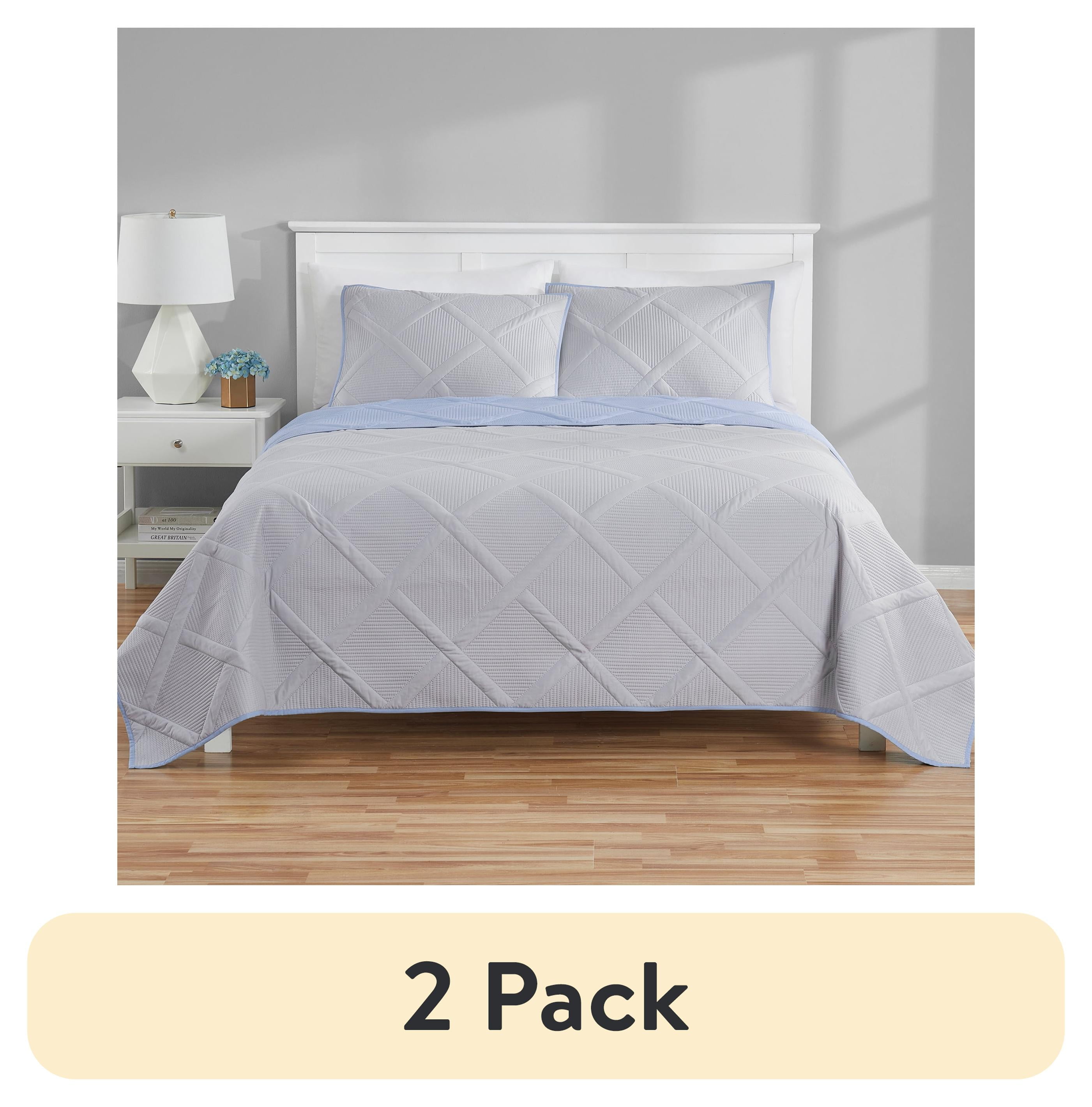 (2 pack) Mainstays Solid Silver Diamond Pinsonic Reversible Soft Wash ...