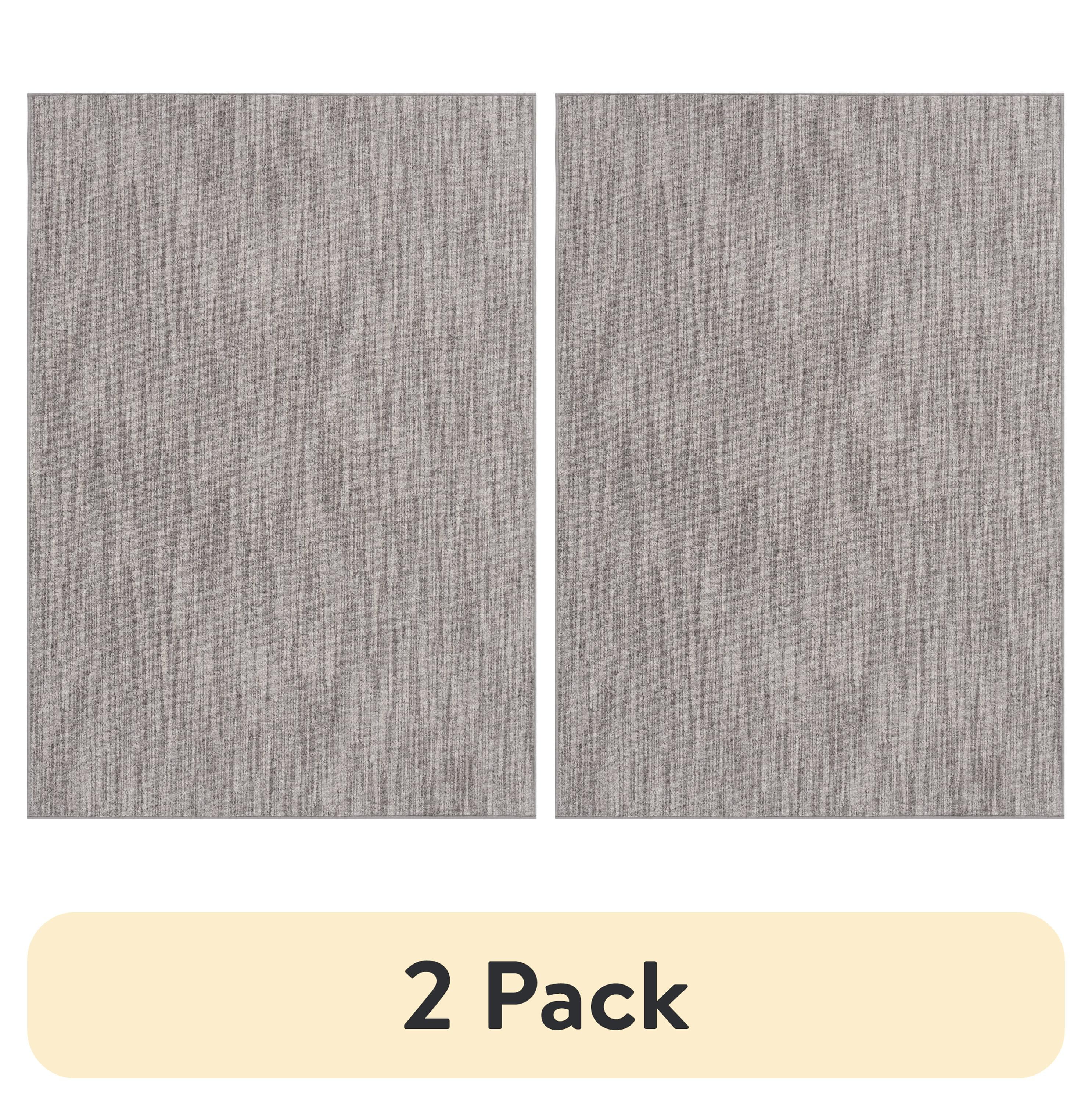(2 pack) Mainstays Space Dyed Gray 40"x60" Indoor Area Rug - Walmart.com