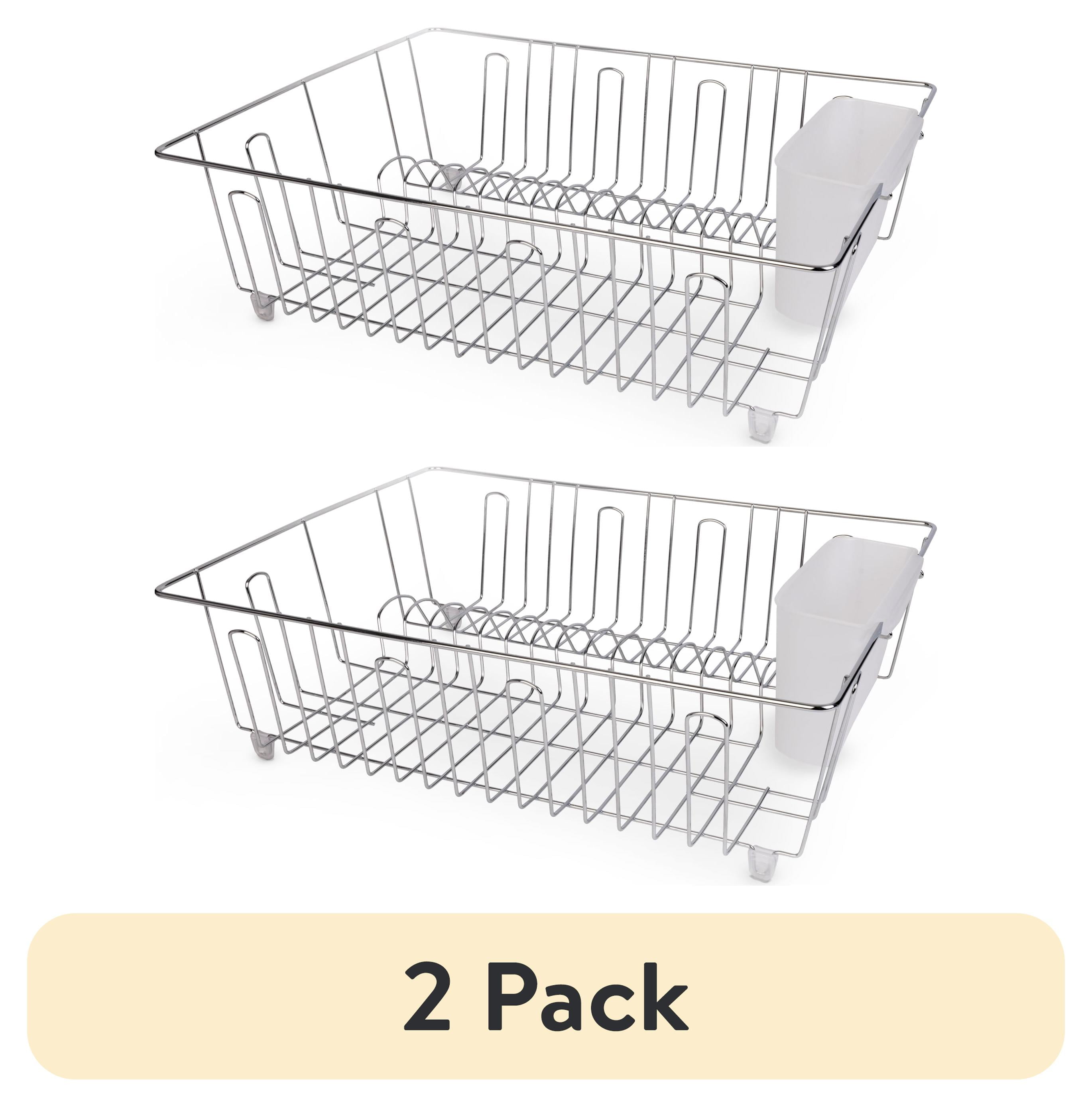(2 pack) Mainstays Steel Metal Frame Rust Resistant Dish Rack - Walmart.com