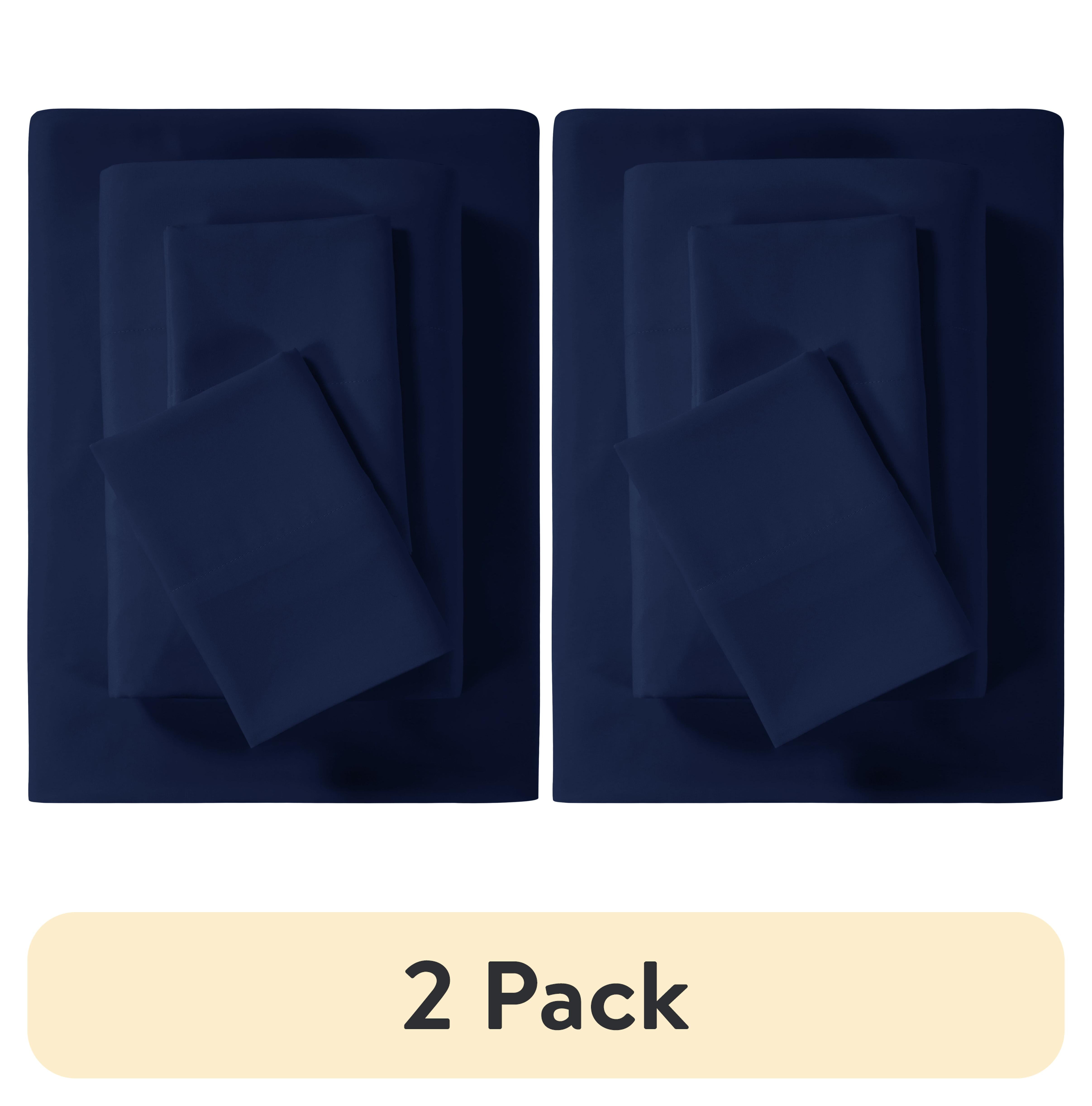 (2 pack) Mainstays Super Soft Brushed Microfiber Bed Sheet Set, Queen ...