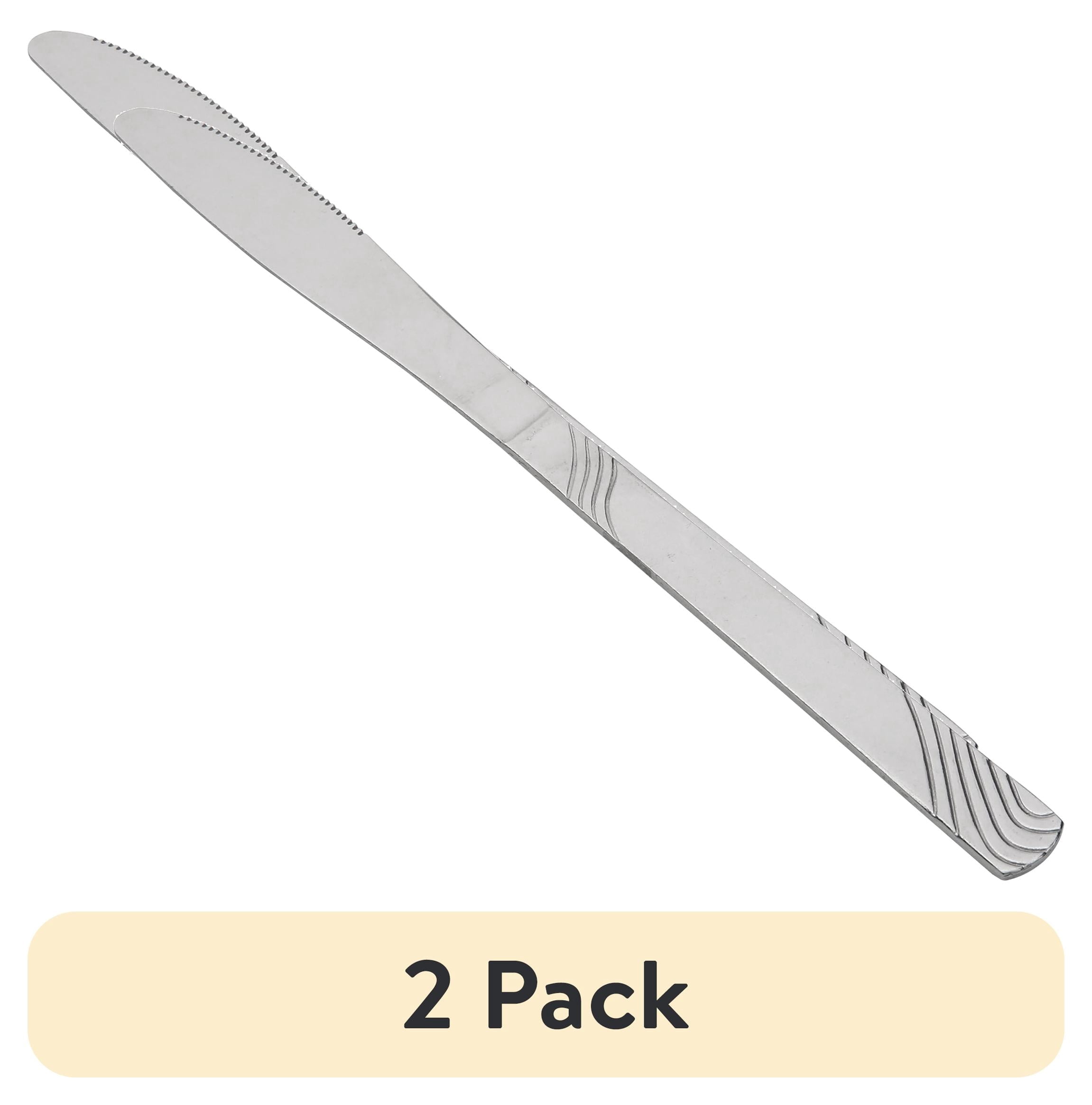 (2 pack) Mainstays Swirl 49 Piece Stainless Steel Flatware and ...