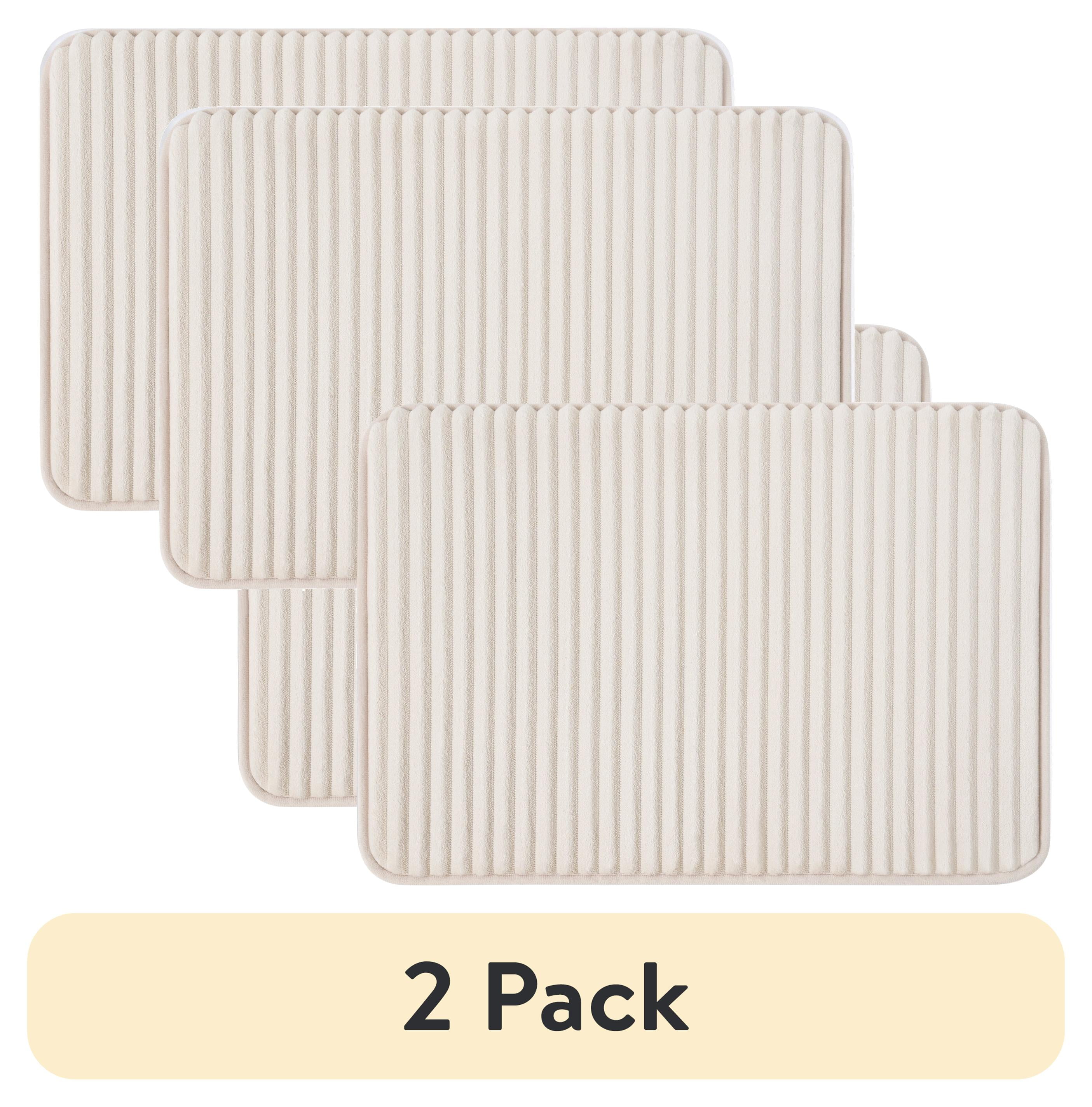 (2 pack) Mainstays Tan 2-Piece Performance Foam 17"x 24" Bath Rug Set ...