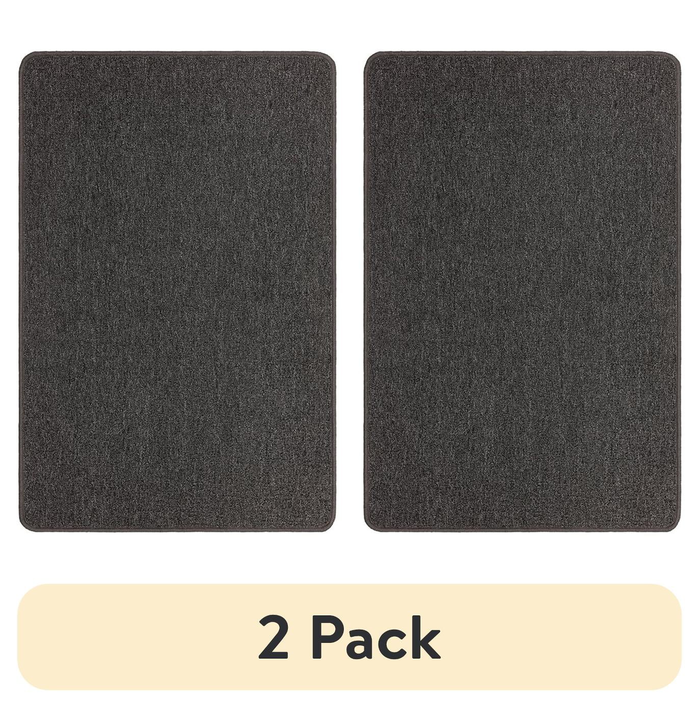 (2 pack) Mainstays Titan Solid Indoor Accent Rug, Grey, 2'6" x 3'10 ...