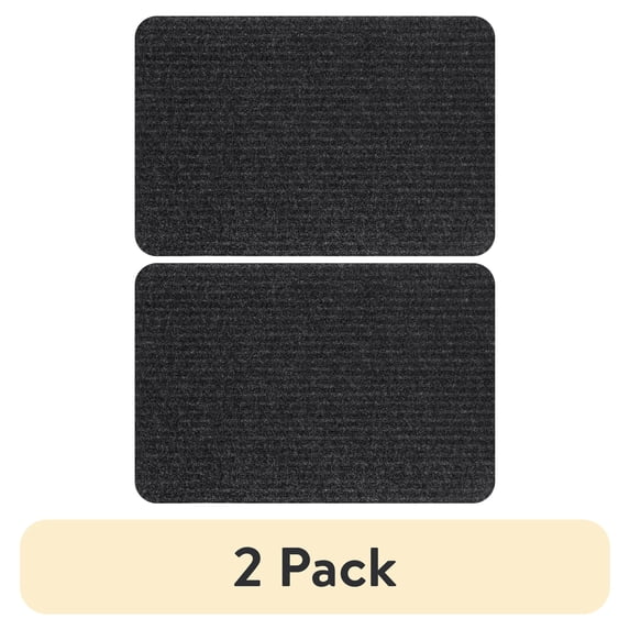 (2 pack) Mainstays Tri-Rib Doormat, 20" x 30", Charcoal - Walmart.com