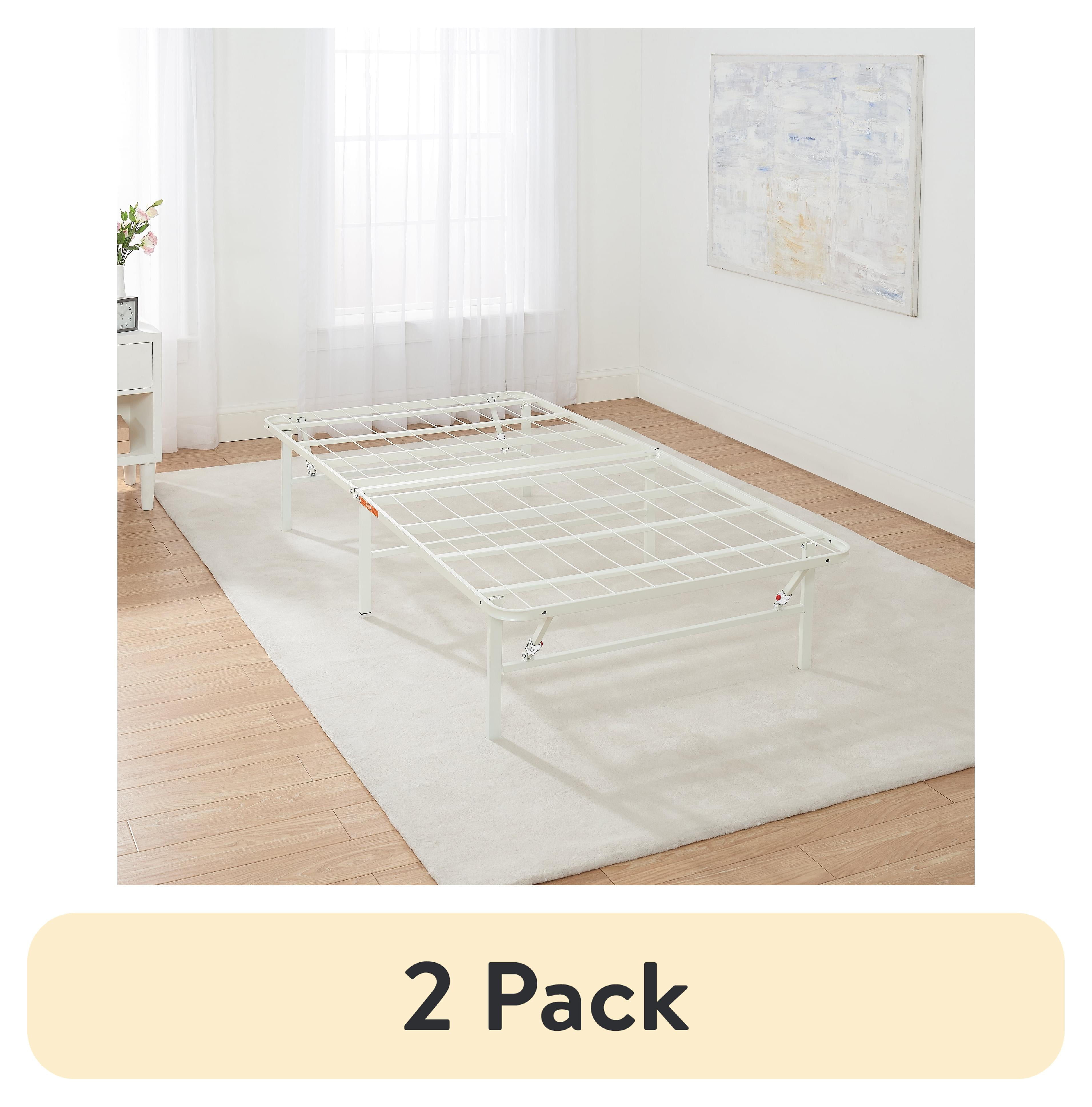 (2 pack) Mainstays Twin XL 14" High Profile Foldable Steel Platform Bed ...