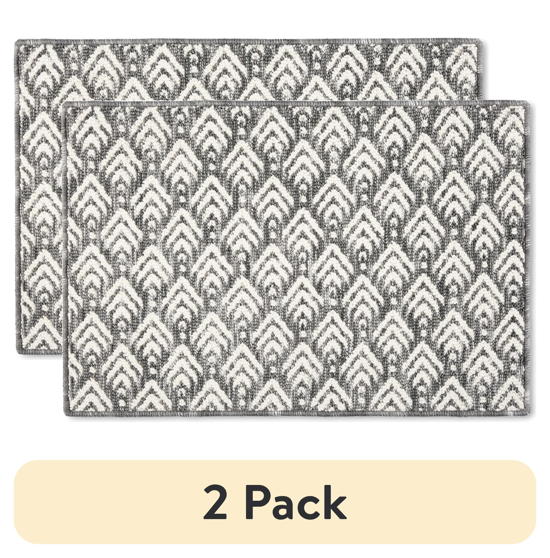 (2 pack) Mainstays Walker Woven Fabric Mat, 18"x27", Grey, Available in ...
