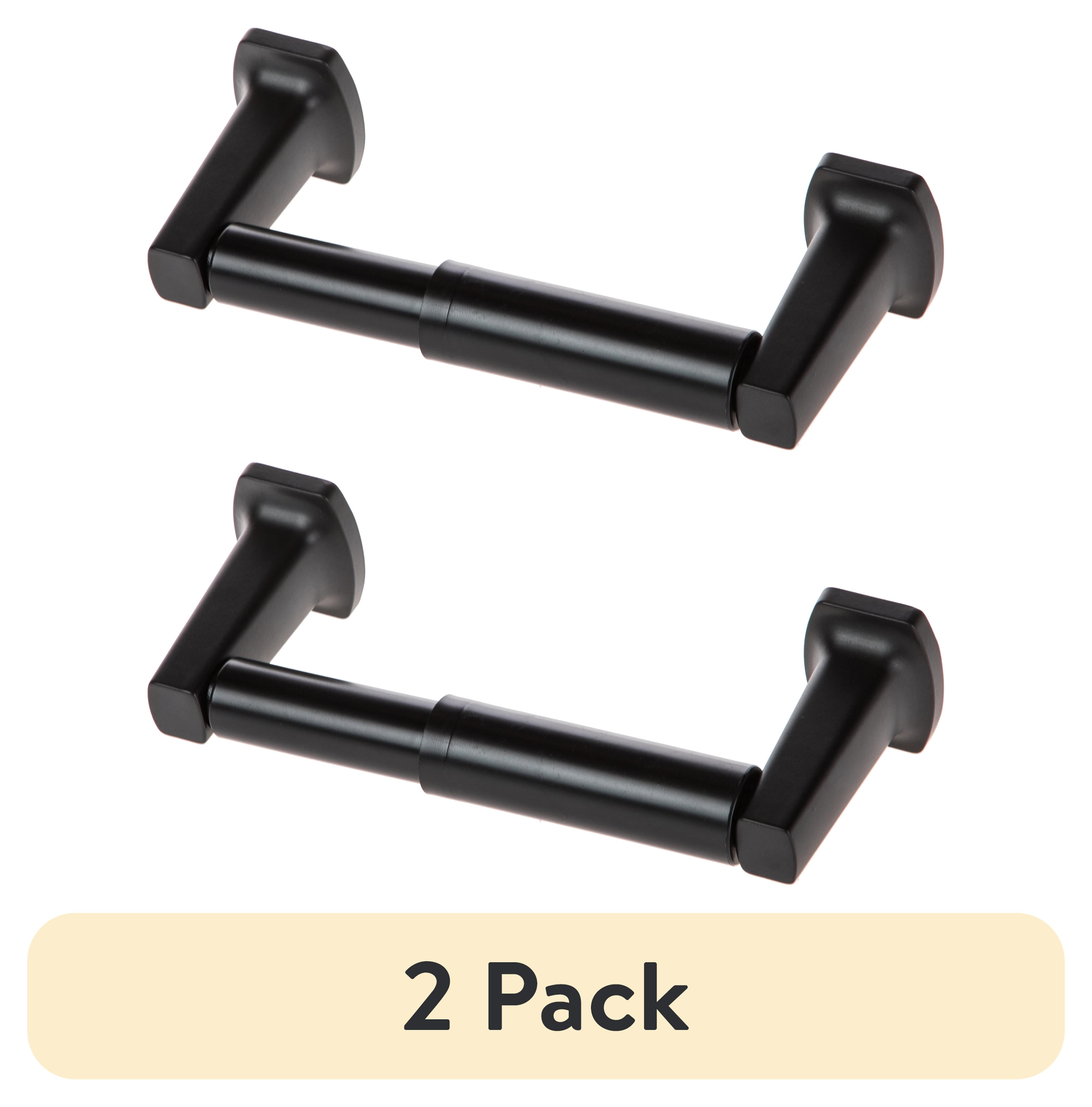 (2 pack) Mainstays Wall Mounted Toilet Tissue Holder, Matte Black ...