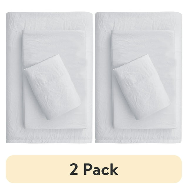 Mainstays Ultra Soft Microfiber Twin-XL Sheet Set, Arctic White, 3 ...