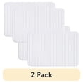 (2 pack) Mainstays White 2-Piece Performance Foam 17"x 24" Bath Rug Set ...