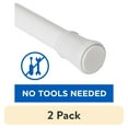(2 pack) Mainstays White Adjustable Tension Window Curtain Rod, 48 ...