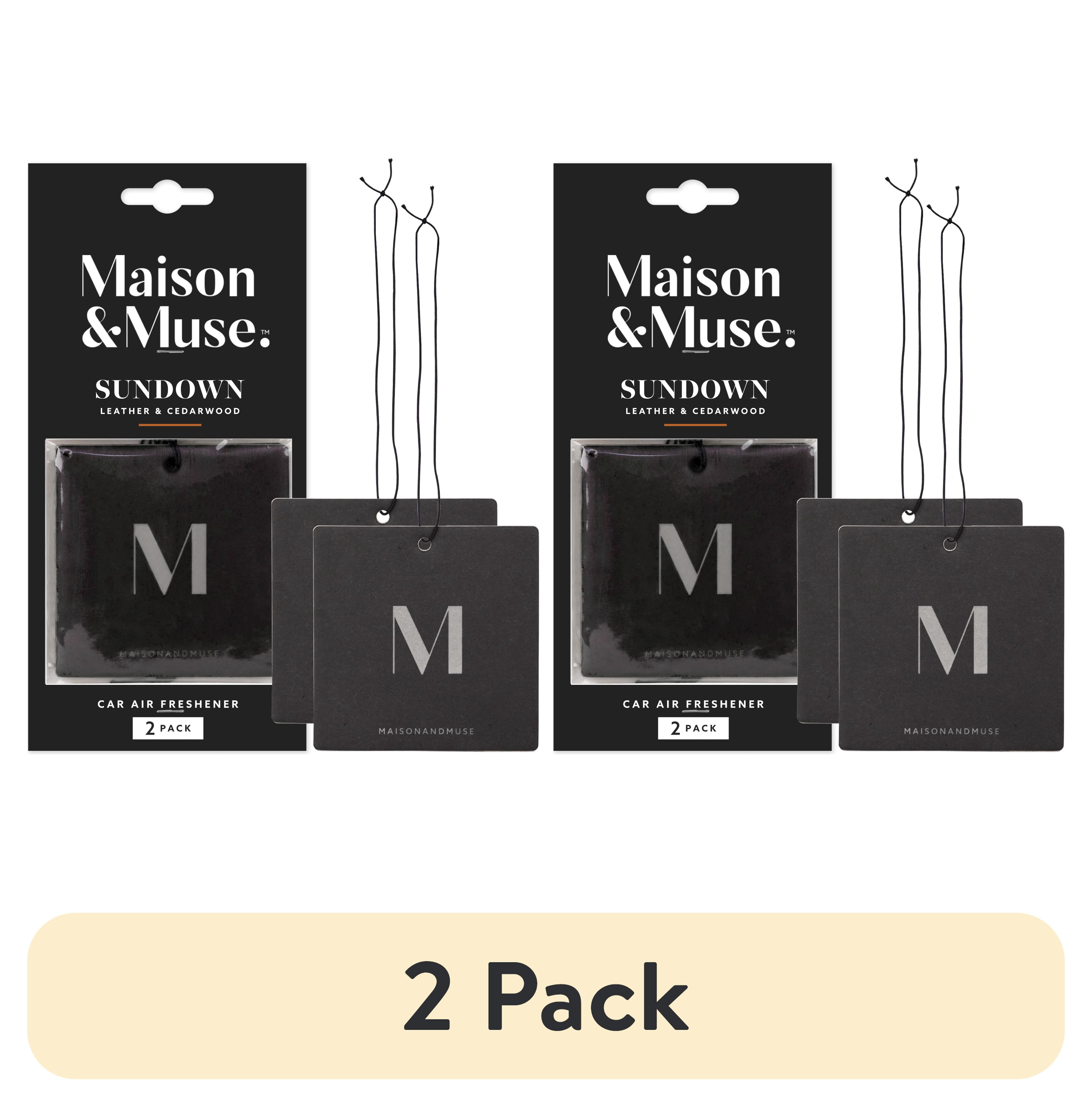 (2 pack) Maison&Muse Car Freshener 2 pack Leather & Cedarwood (Sundown ...