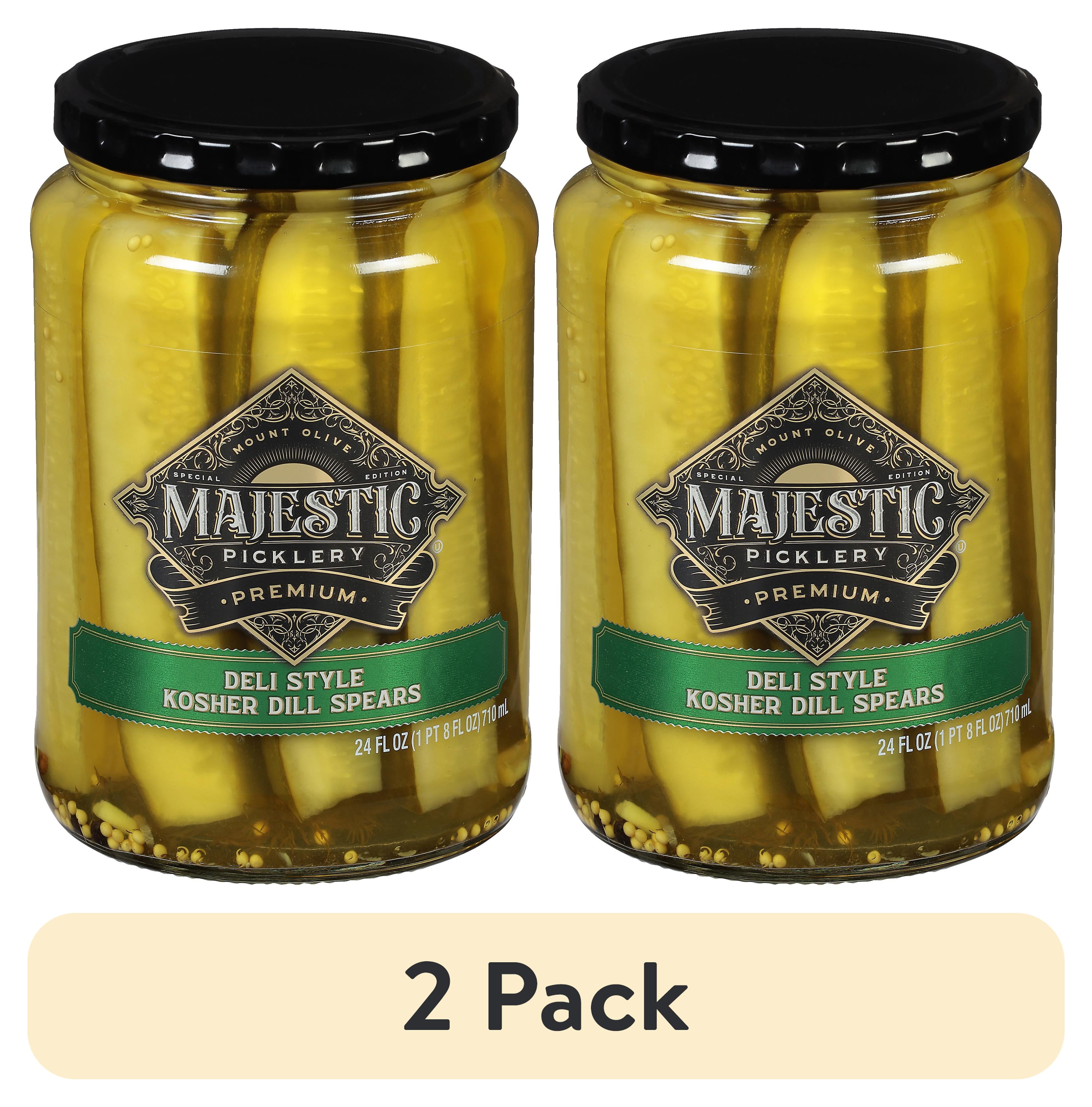 2 Pack Majestic Deli Style Kosher Dill Pickle Spears 24 Floz Jar