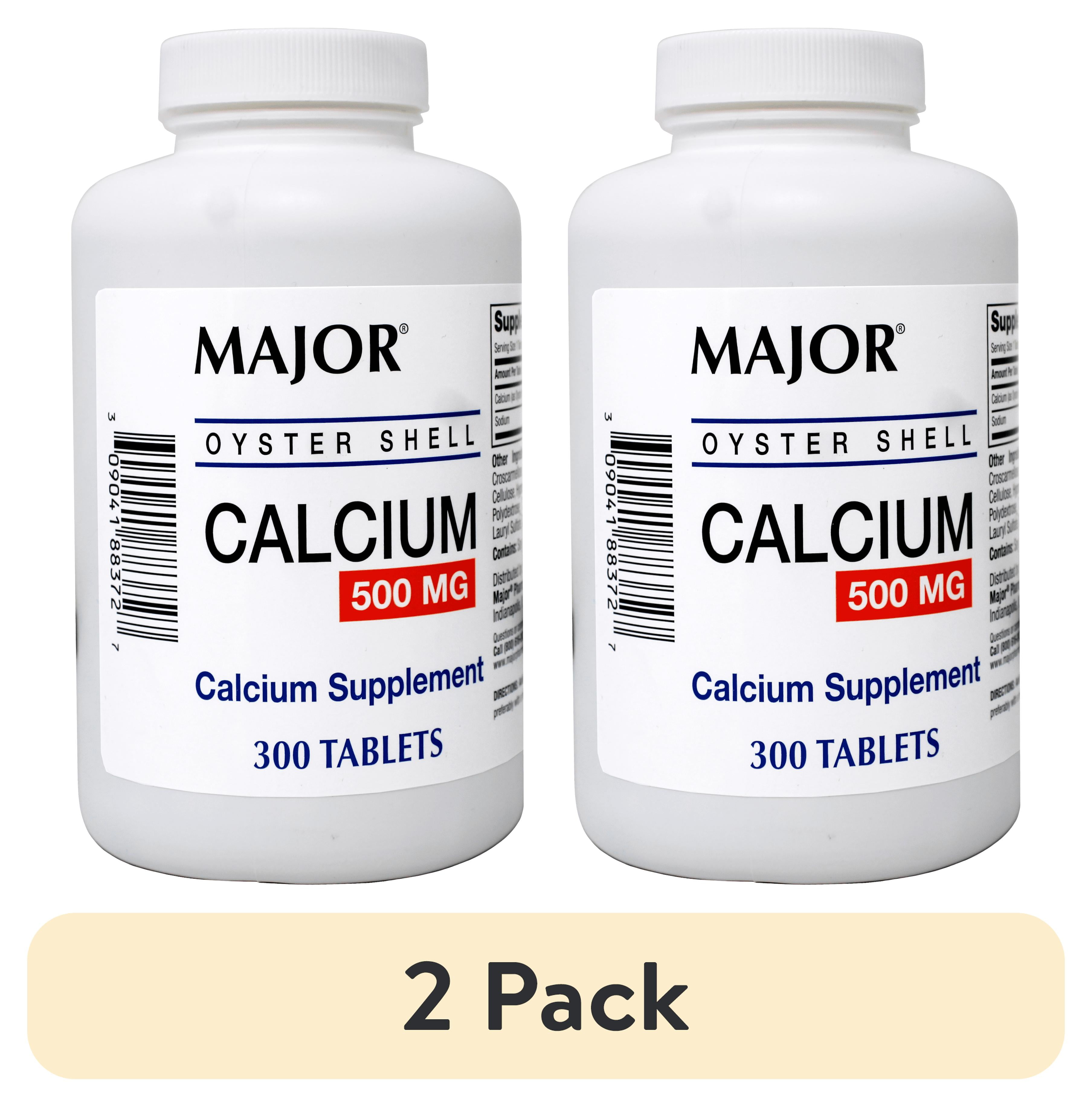 (2 pack) Major Oyster Shell Supplement 500 mg Strength Tablet, 300 ea ...