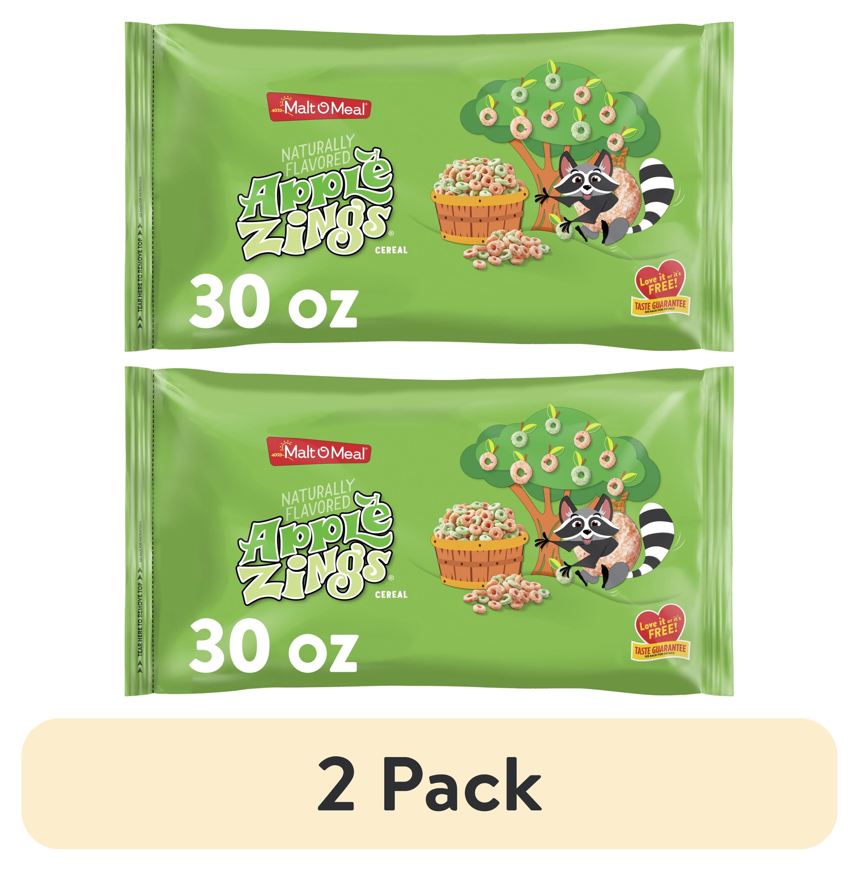 (2 pack) Malt-O-Meal Apple Zings Breakfast Cereal, Crunchy 30 oz ...
