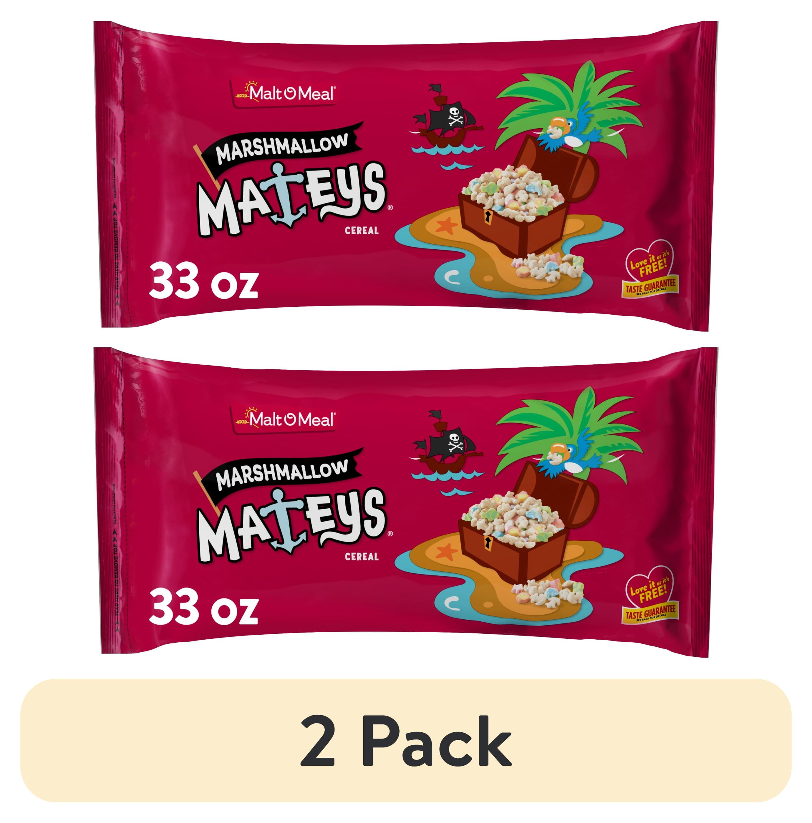 (2 pack) Malt-O-Meal Marshmallow Mateys Breakfast Cereal,Crunchy, 33 oz ...