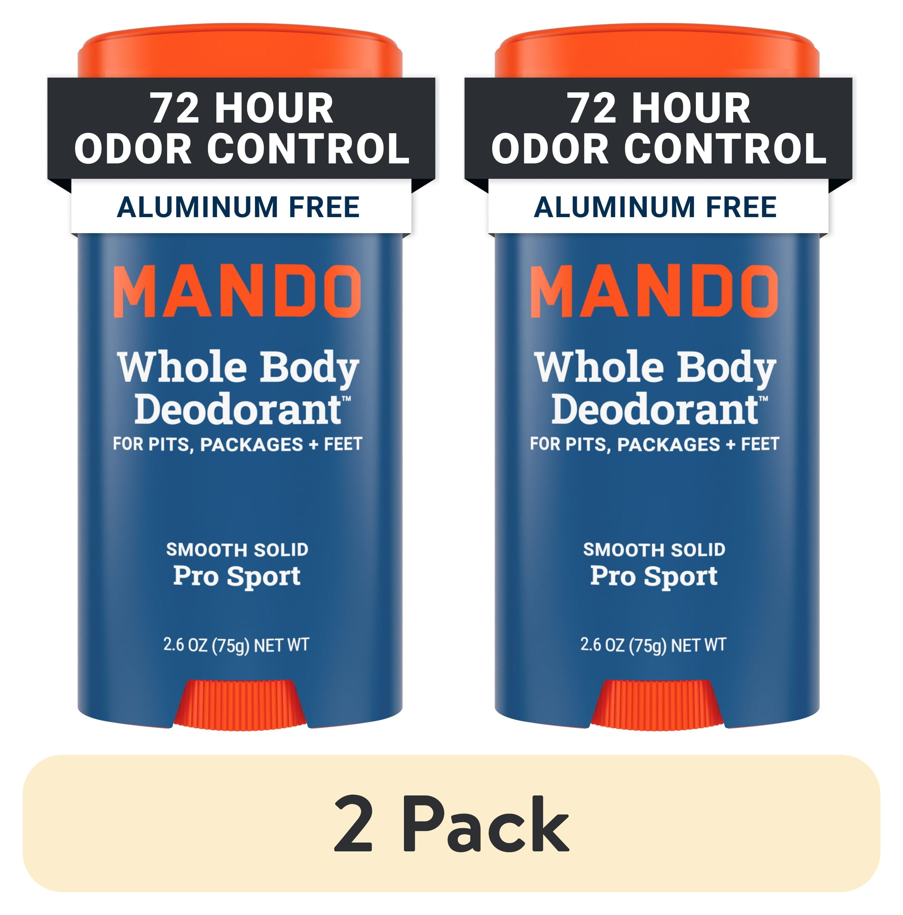 (2 pack) Mando Whole Body Deodorant - Men’s Aluminum-Free Smooth Solid ...