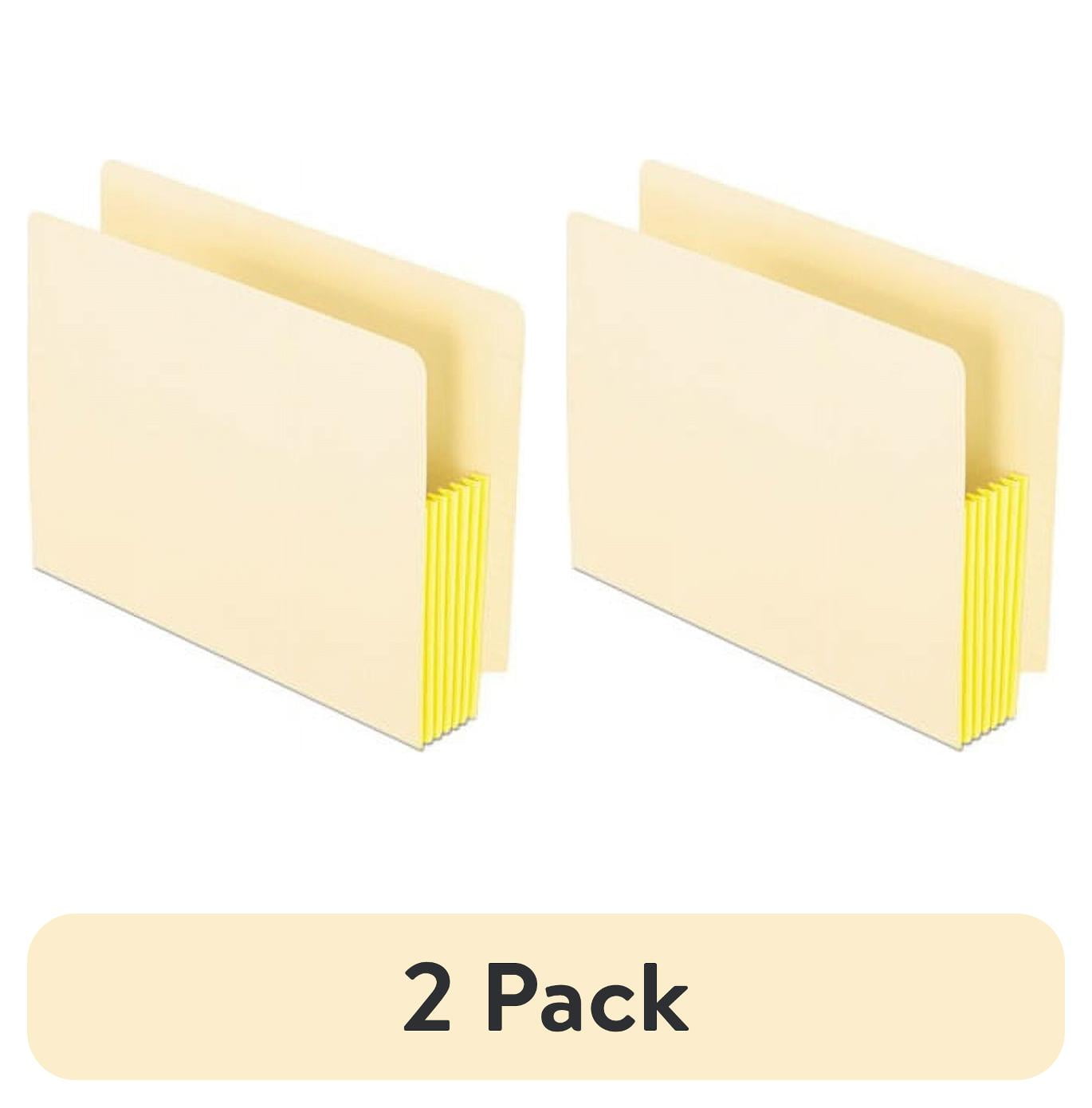 (2 pack) Manila Drop Front Shelf File Pockets 5.25" Expansion, 10 ...