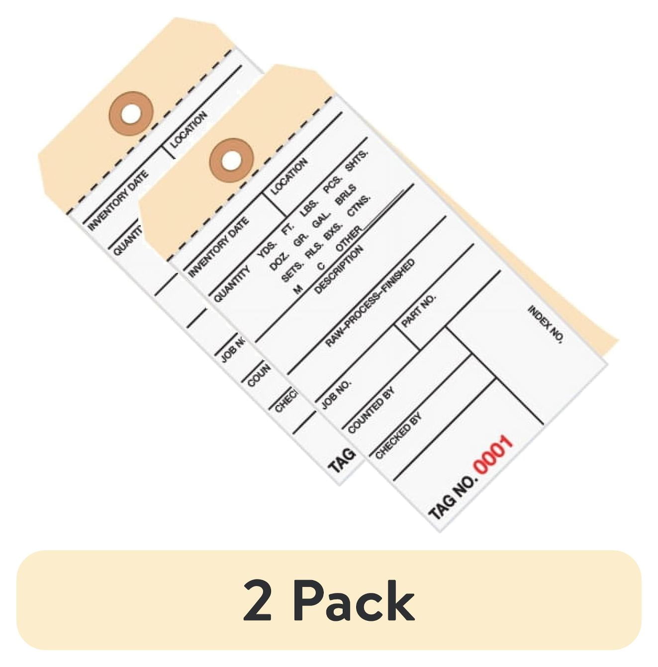 (2 pack) Manila Inventory Tags, 2-Part Carbonless, 500-999, Box Of 500 ...