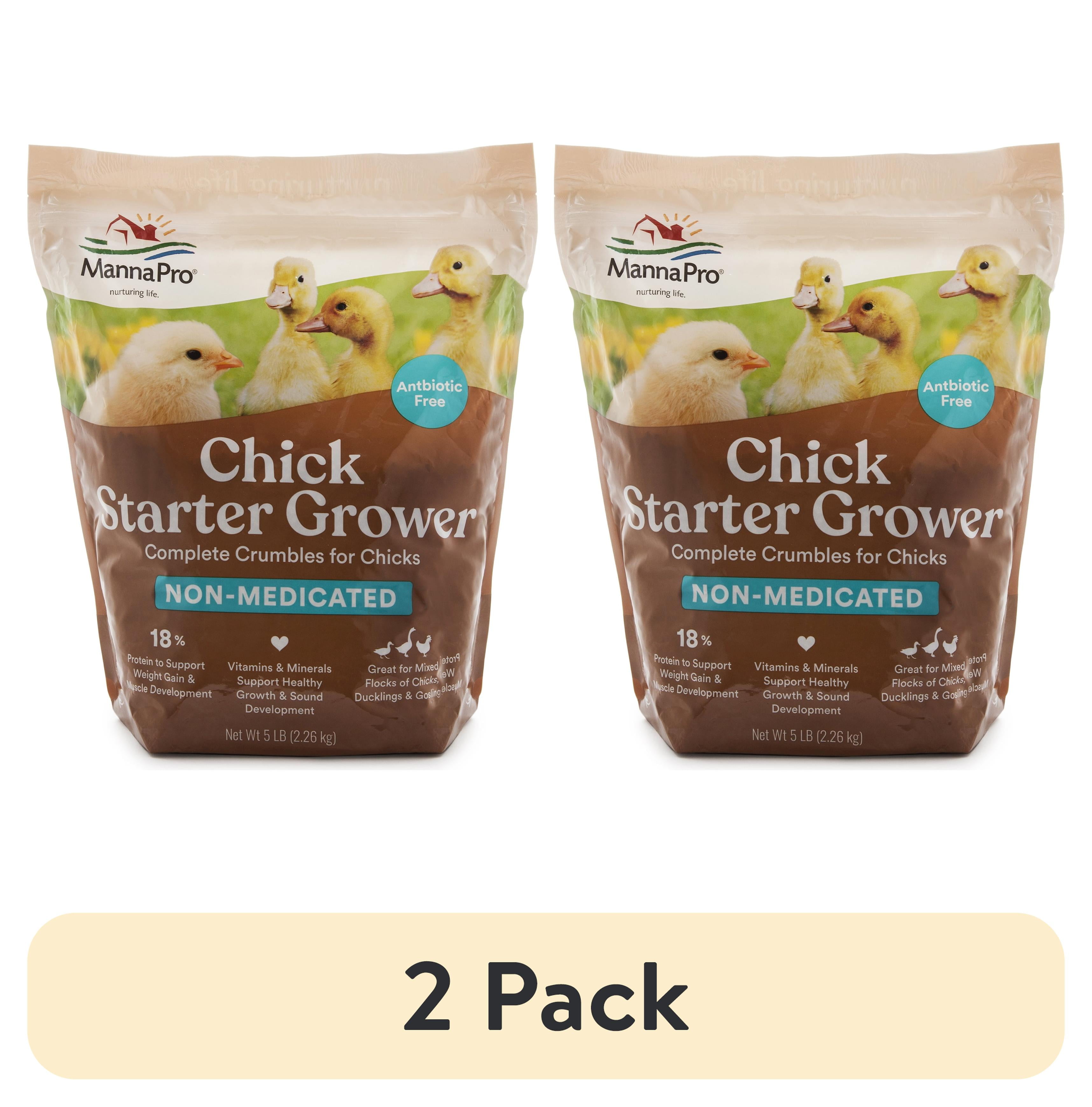 (2 pack) Manna Pro Chick Starter Non-Medicated Poultry Feed - 1 Bag - 5 ...