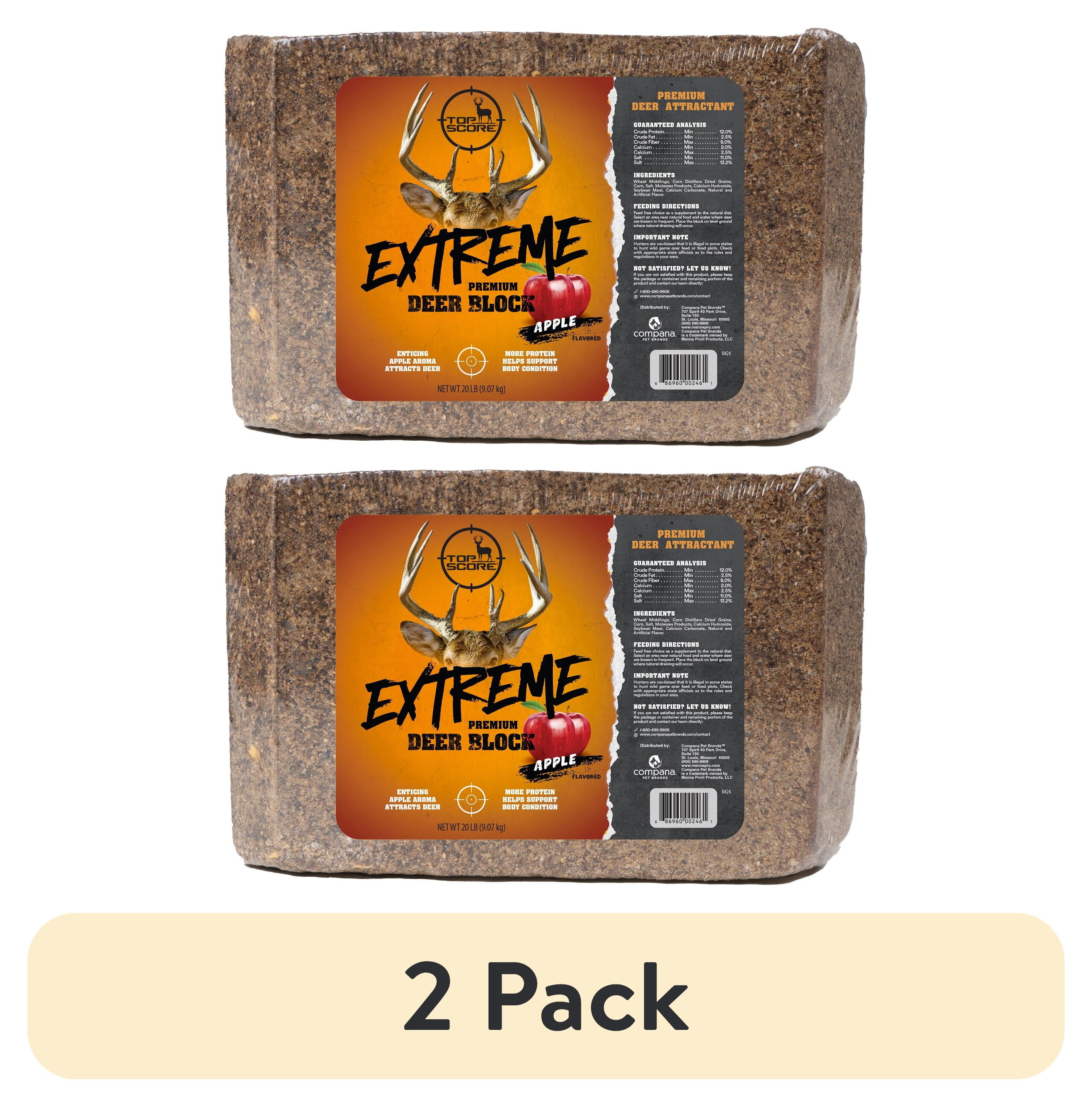 (2 pack) Manna Pro Extreme Apple Deer Block 20lb - Walmart.com