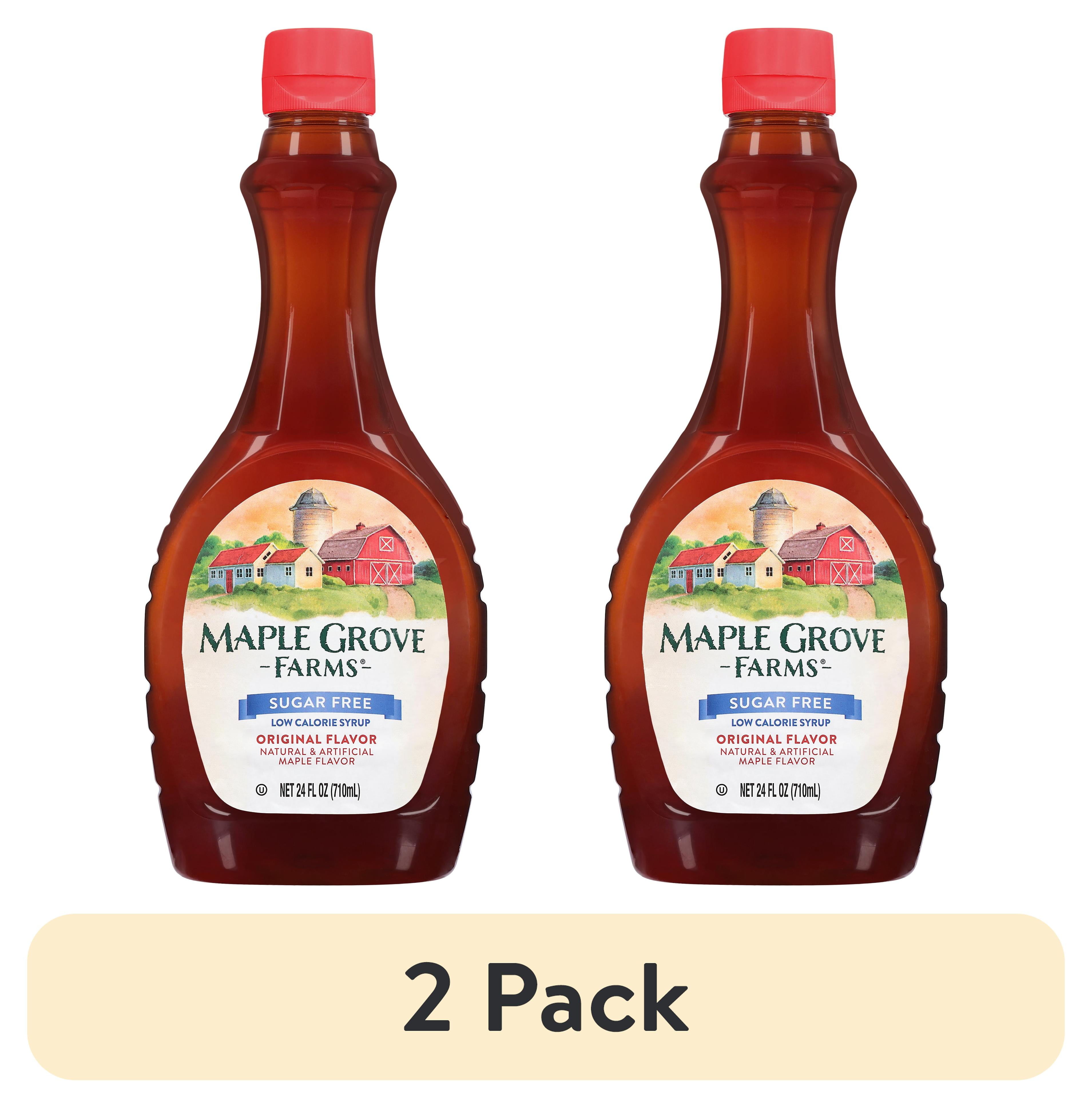 (2 pack) Maple Grove Farms Sugar Free Maple Flavor Syrup, Low Calorie ...