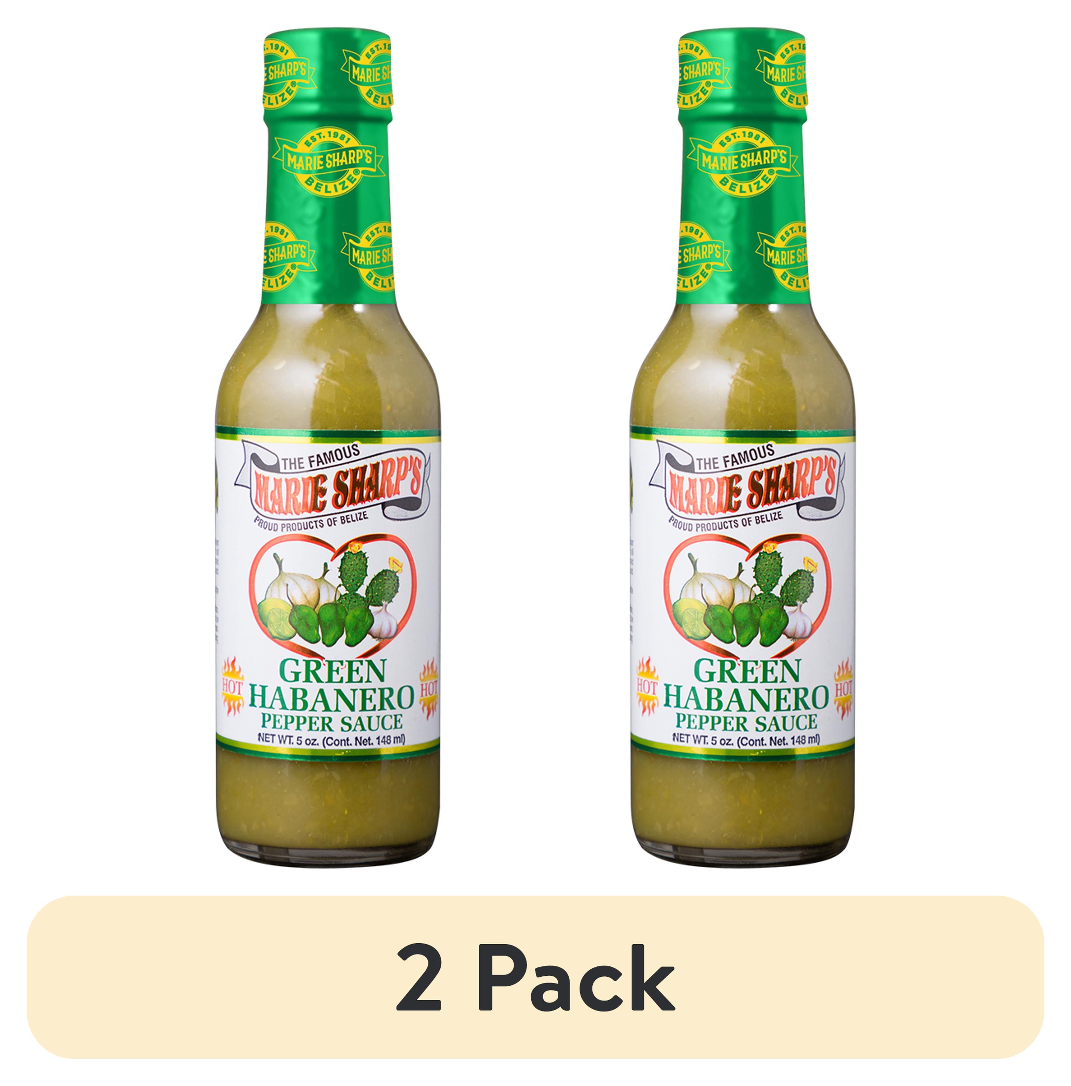 (2 pack) Marie Sharp's Green Habanero Pepper Hot Sauce, 5oz - Walmart.com