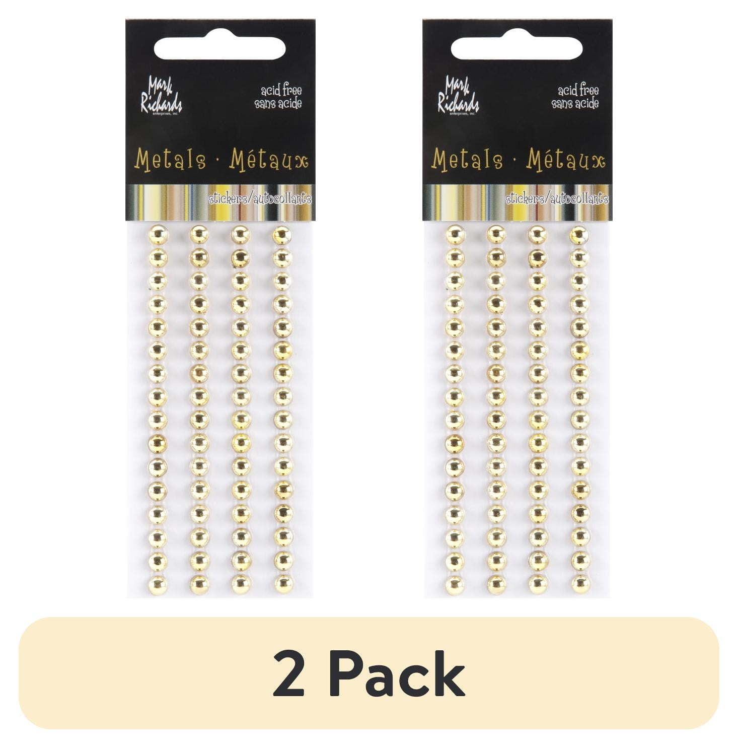 (2 pack) Mark Richards Raised Metal Dots 5mm Round 64/Pkg-Gold ...