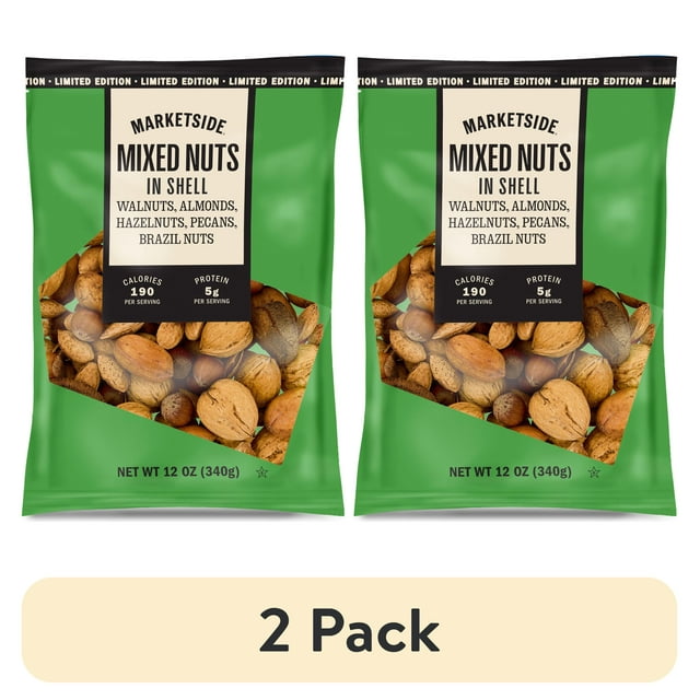 (2 pack) Marketside Mixed Nuts In-Shell, 12 oz - Walmart.com