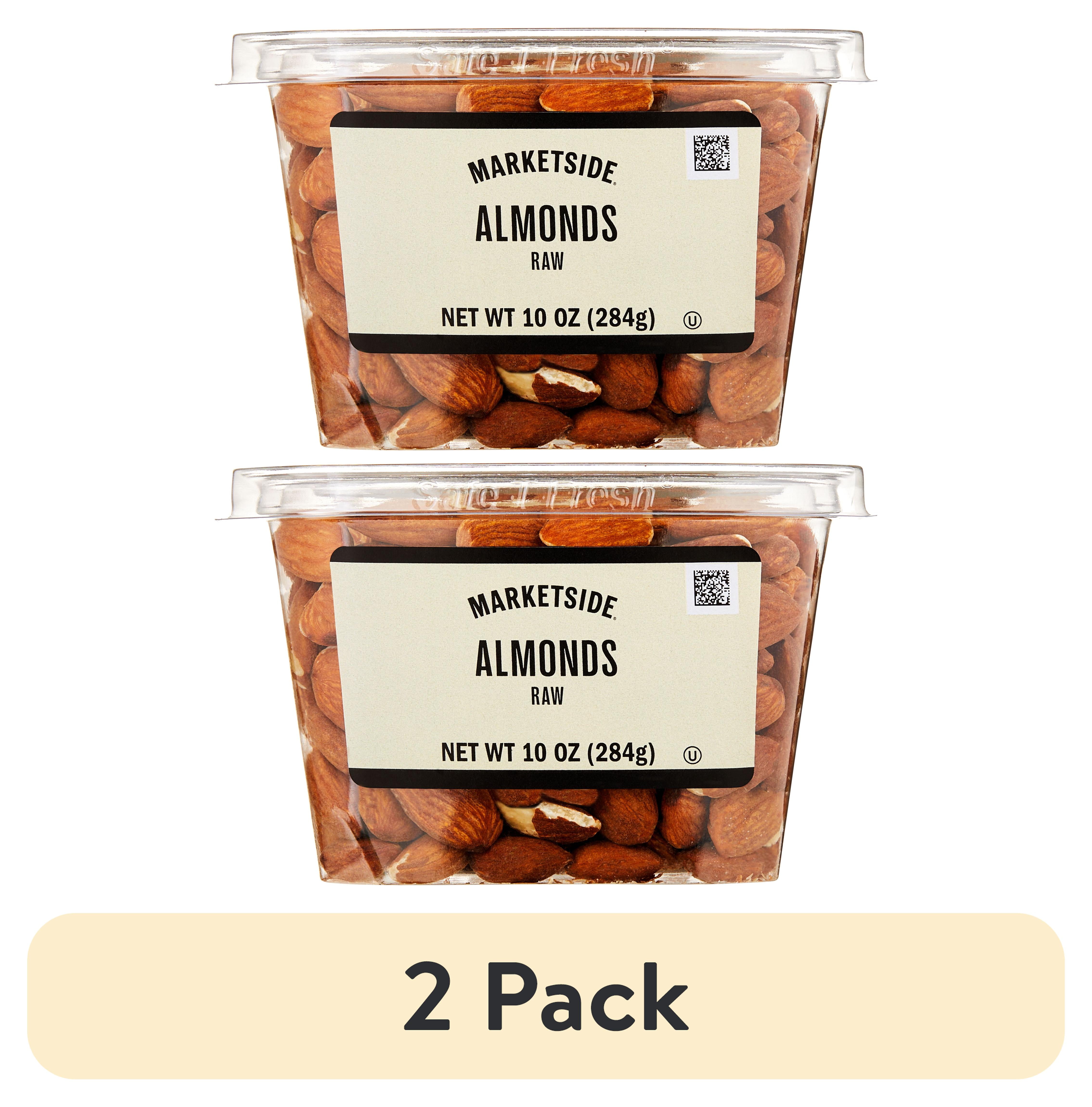(2 pack) Marketside Natural Raw Almonds, 10 oz Tub - Walmart.com