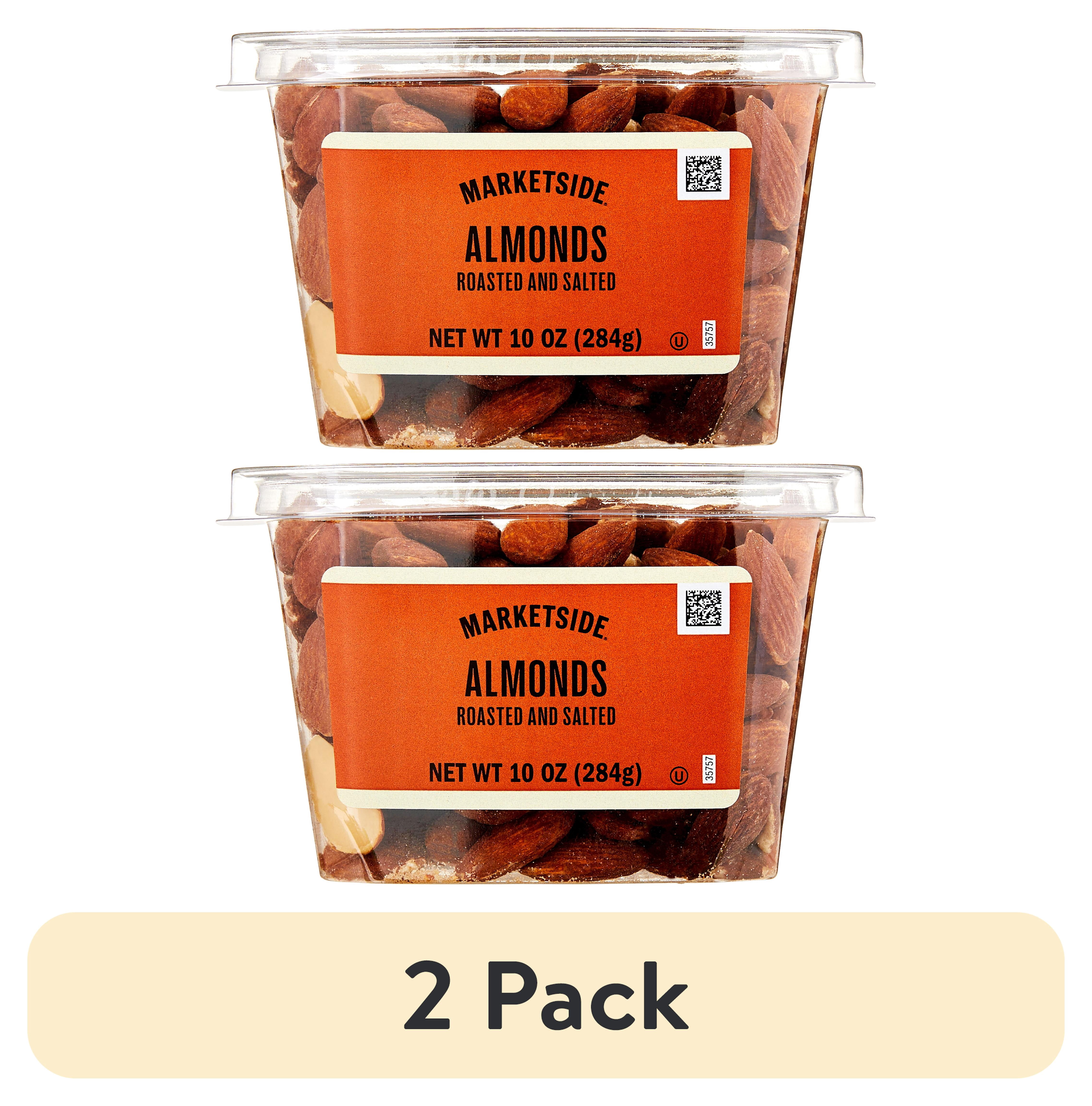 (2 pack) Marketside Roasted and Salted Almonds, 10 oz Tub - Walmart.com