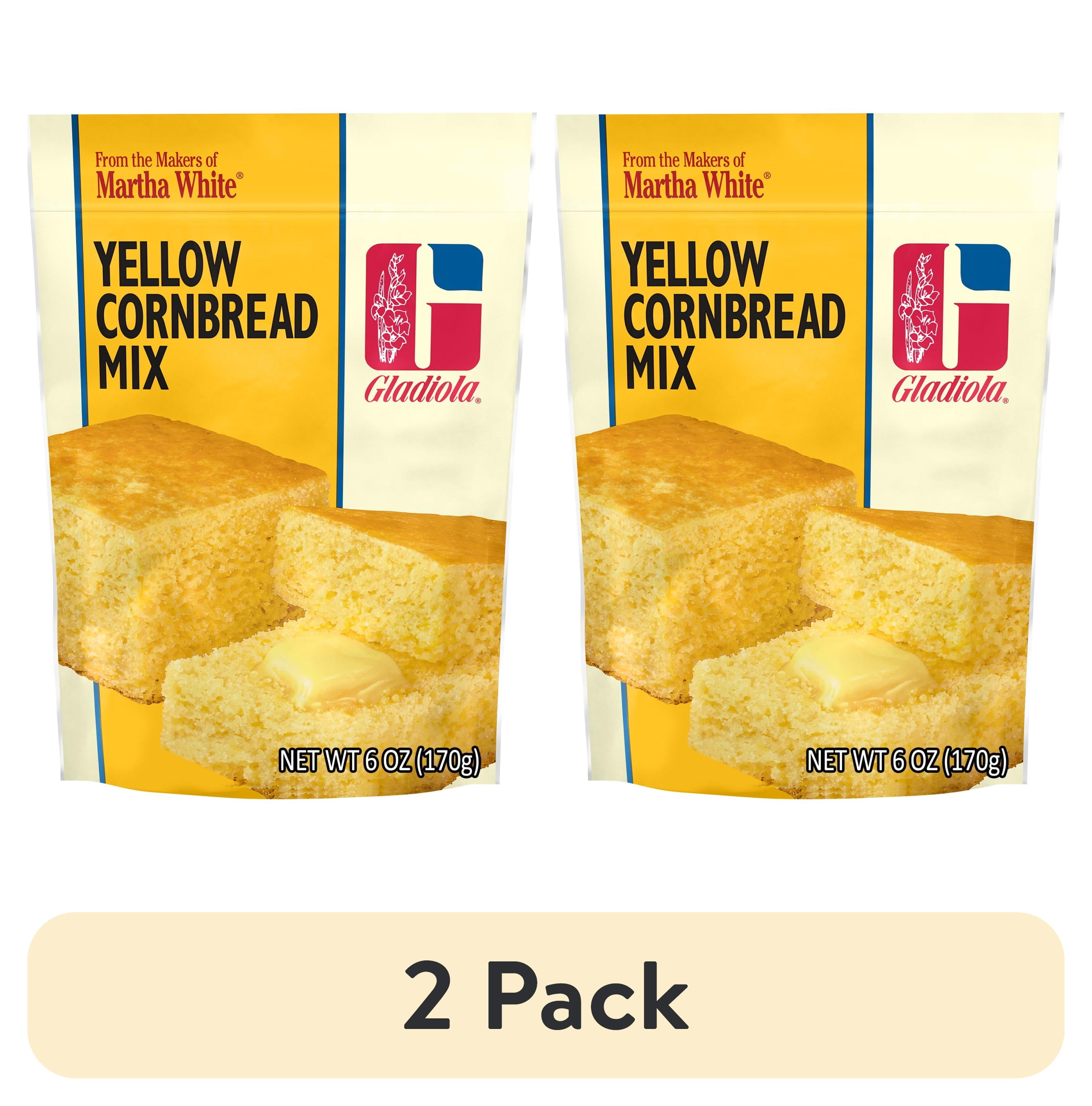 (2 pack) Martha White Gladiola Yellow Cornbread Mix, 6 oz Pouch ...