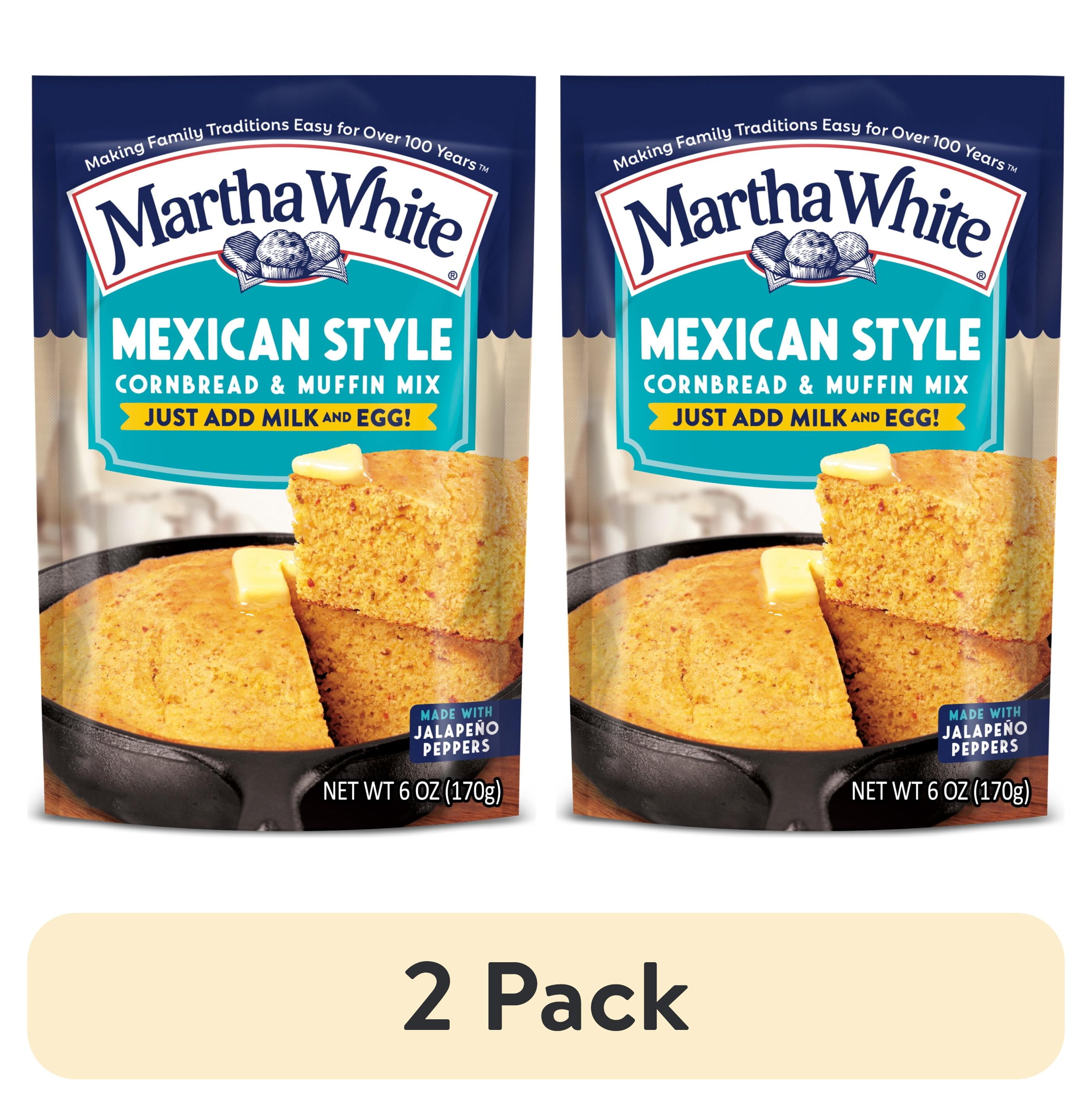 (2 pack) Martha White Mexican Cornbread Mix, 6 oz Pouch - Walmart.com