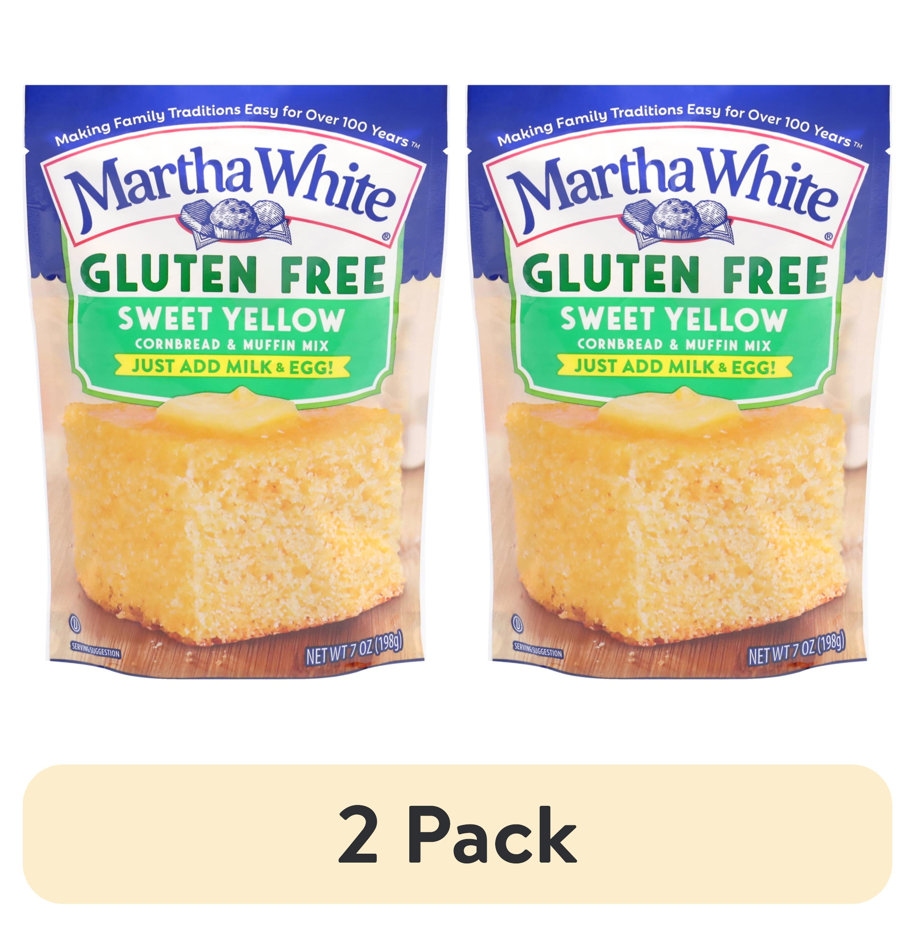 (2 pack) Martha White Sweet Yellow Gluten Free Cornbread Mix, 7 oz ...