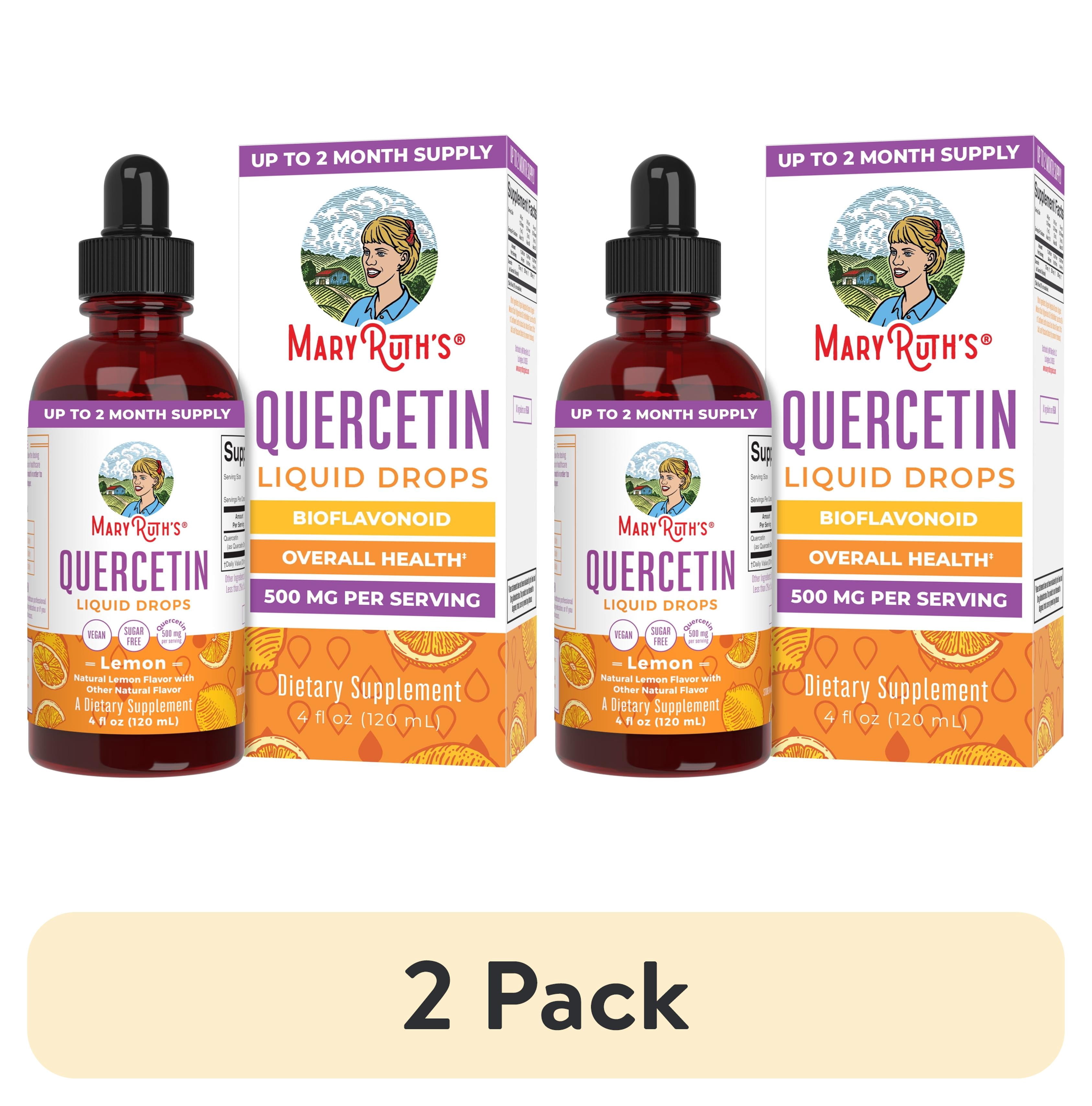 (2 pack) MaryRuth's Quercetin Liquid Drops, Lemon-Flavored, 500mg, 1 ...
