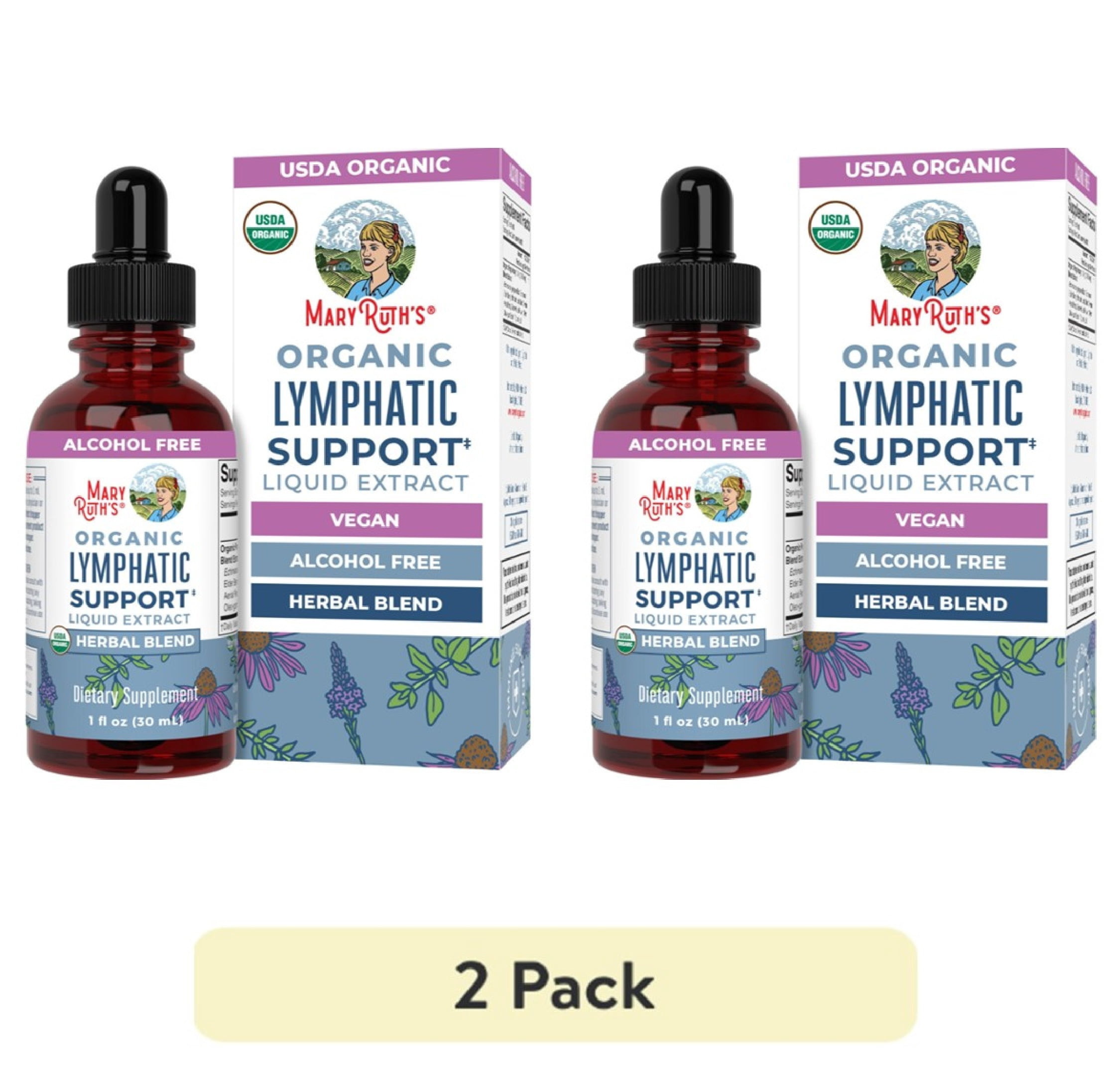 (2 pack) MaryRuth's USDA Organic Lymphatic Support Liquid Herbal ...