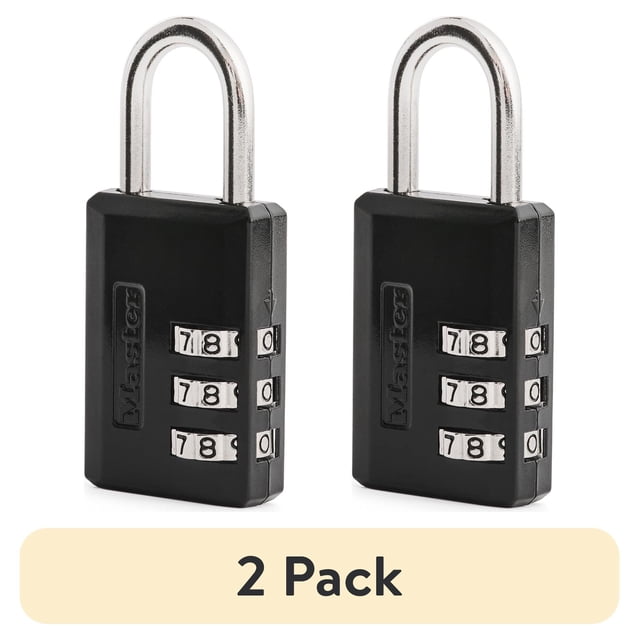 (2 pack) Master Lock School Locker 3 Dial Resettable Combination ...