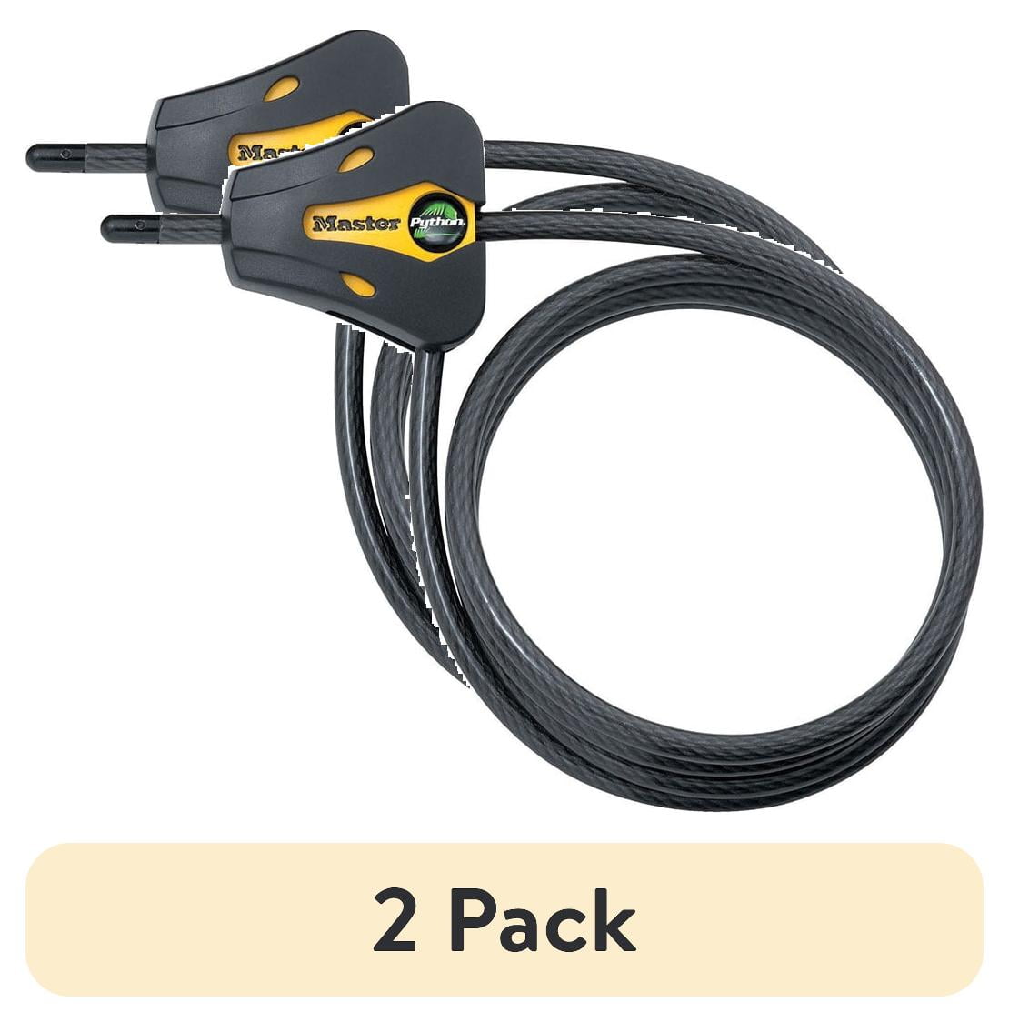 (2 pack) Master Lock Braided Cable Lock Steel Bicycle Locks, Black ...