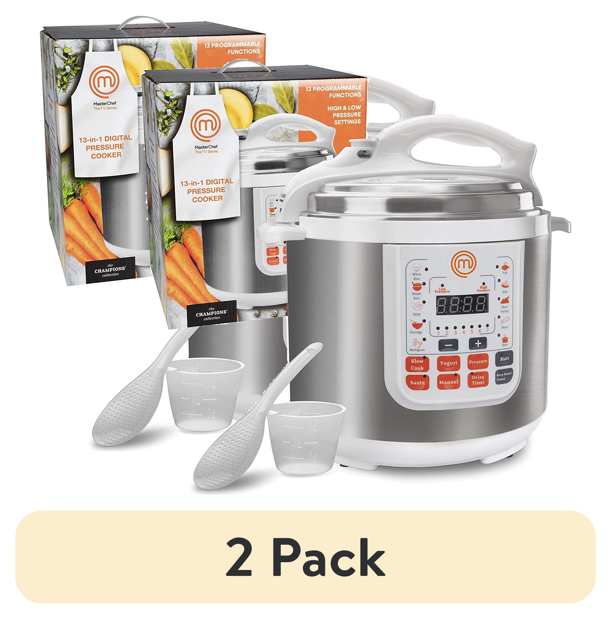 (2 pack) MasterChef 13-in-1 Pressure Cooker- 6 QT Electric Digital ...
