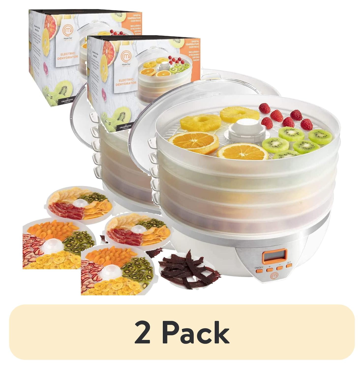 (2 pack) MasterChef Food Dehydrator With 5 Trays and Digital ...
