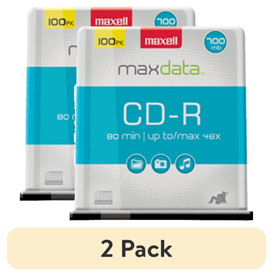 (2 pack) Maxell's CD-R 100PK Spindle 48x 700MB Recordable Blank Media ...