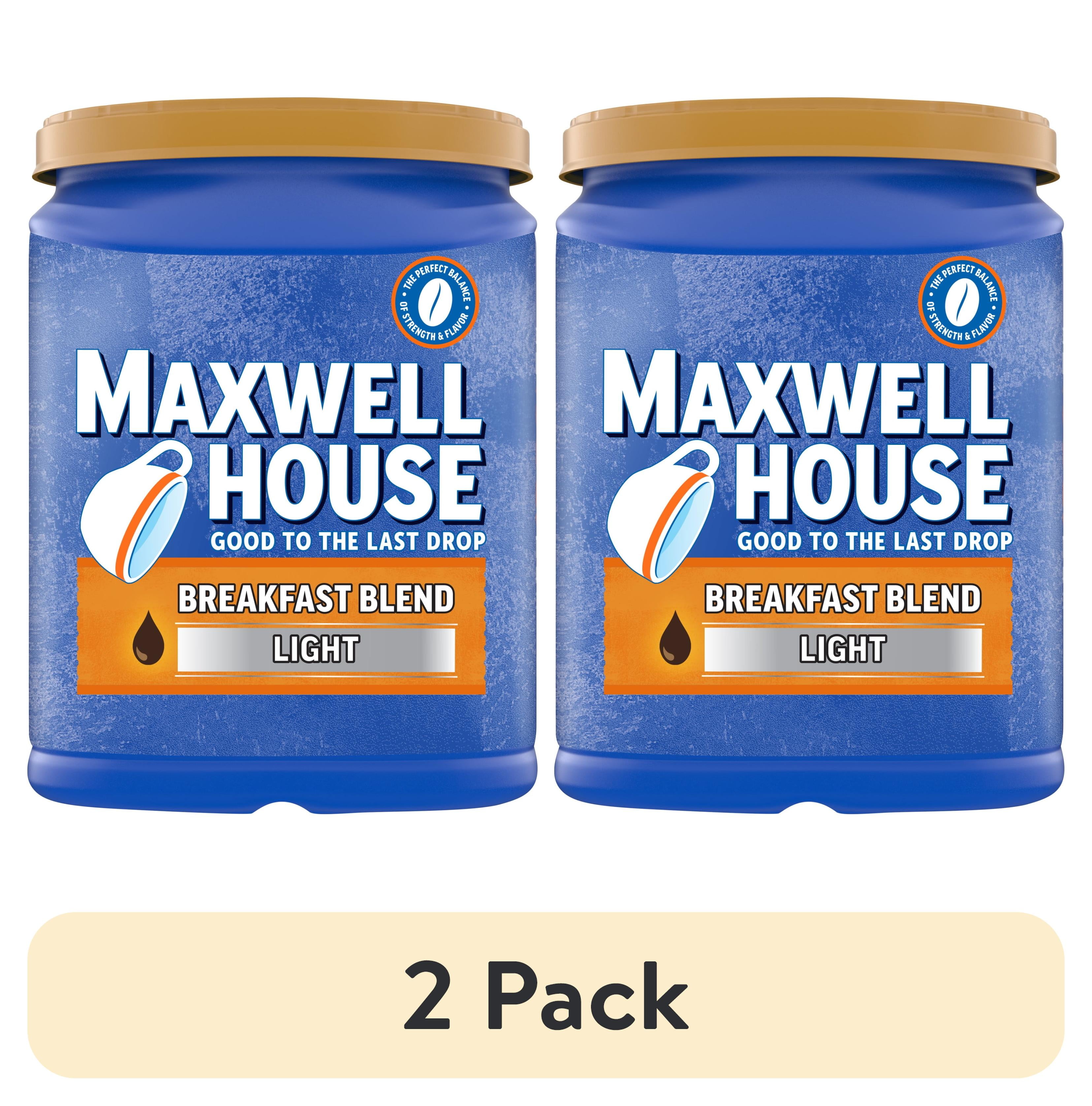 (2 pack) Maxwell House Breakfast Blend Mild Roast Ground Coffee, 38.8 oz Canister - Walmart.com