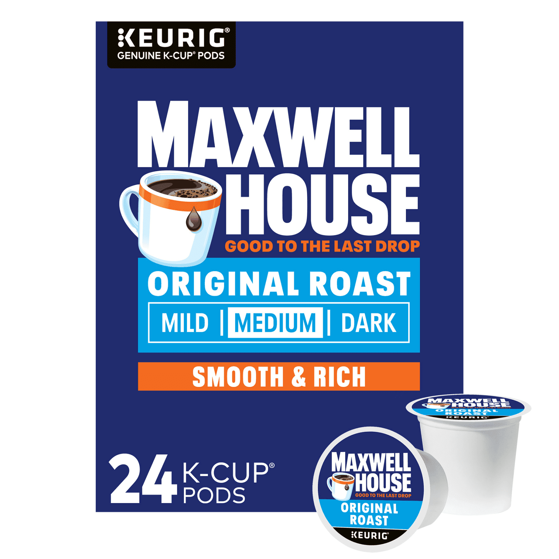 (2 pack)Maxwell House Original Roast Ground Coffee K-Cup Pods ...